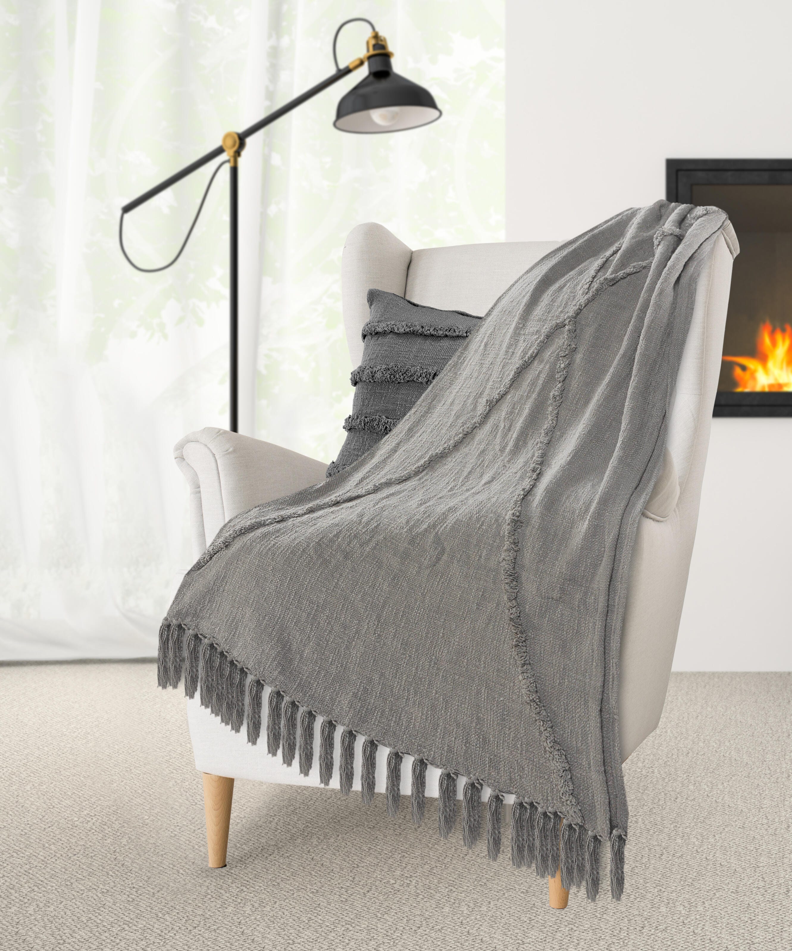 Click here for Diamond Solid Throw Blanket  Gray prices