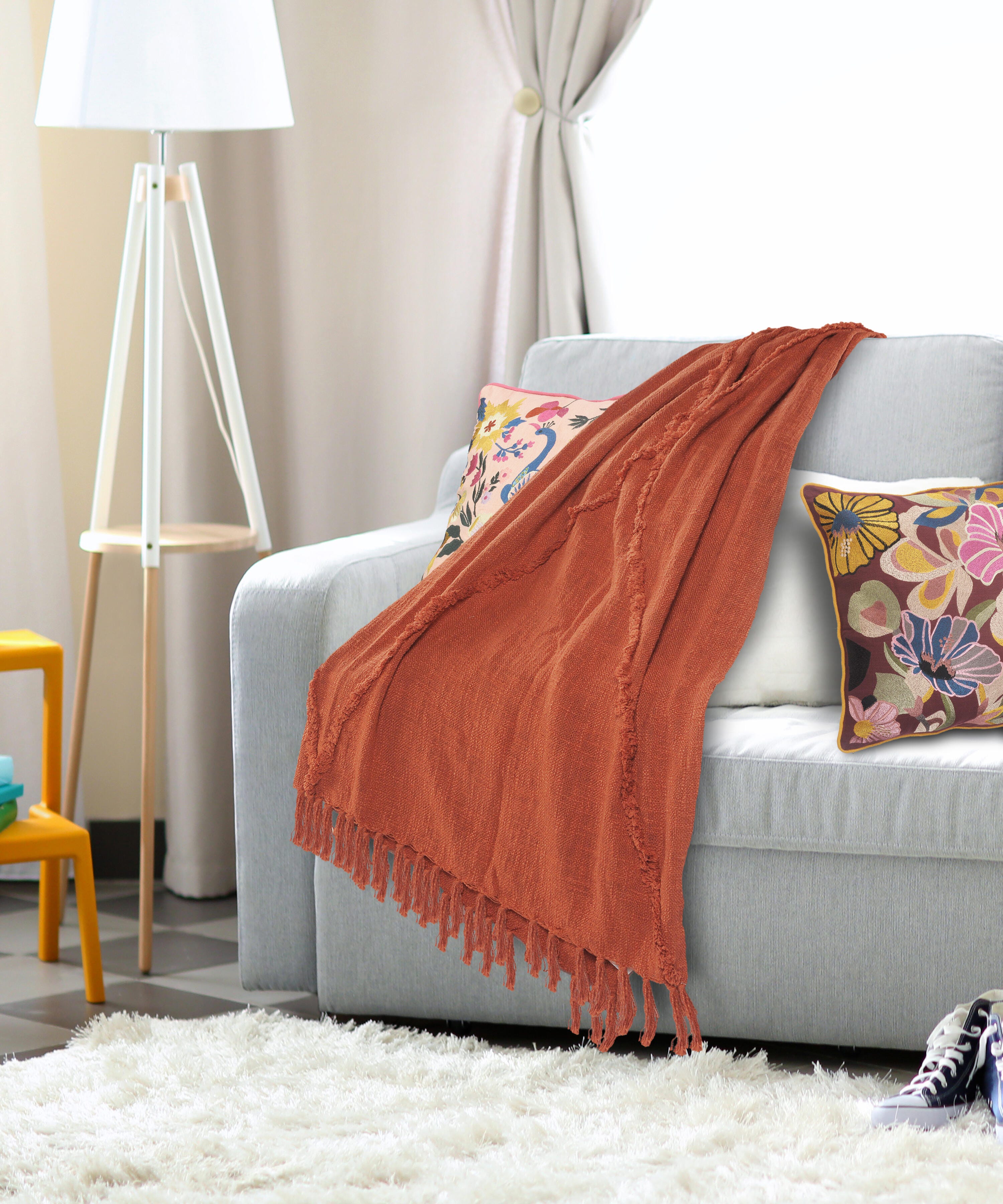Click here for Diamond Solid Throw Blanket  Orange prices