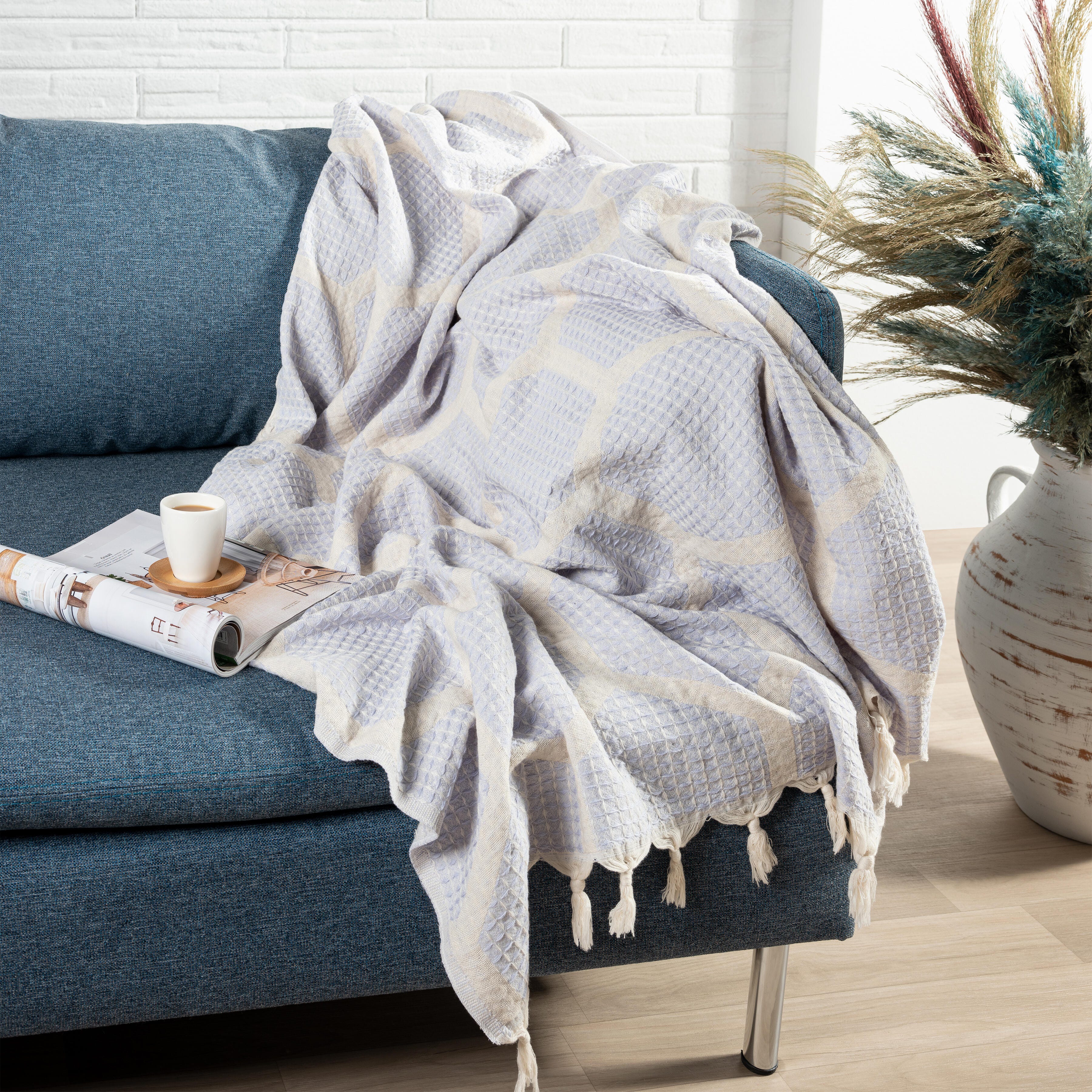 Click here for Avery Geometric Throw Blanket  Purple prices