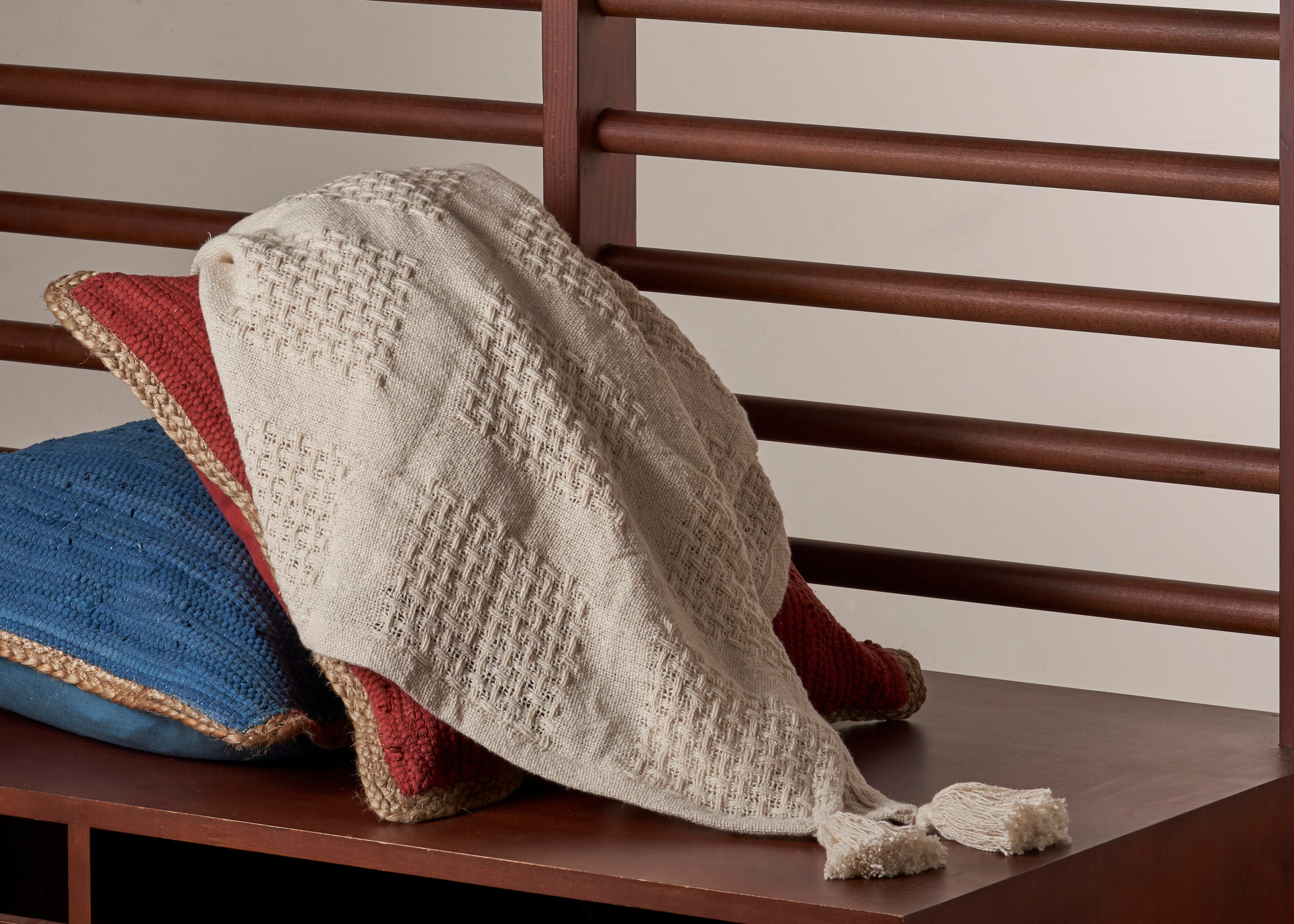 Click here for Belgium Basketweave Throw Blanket  Beige prices