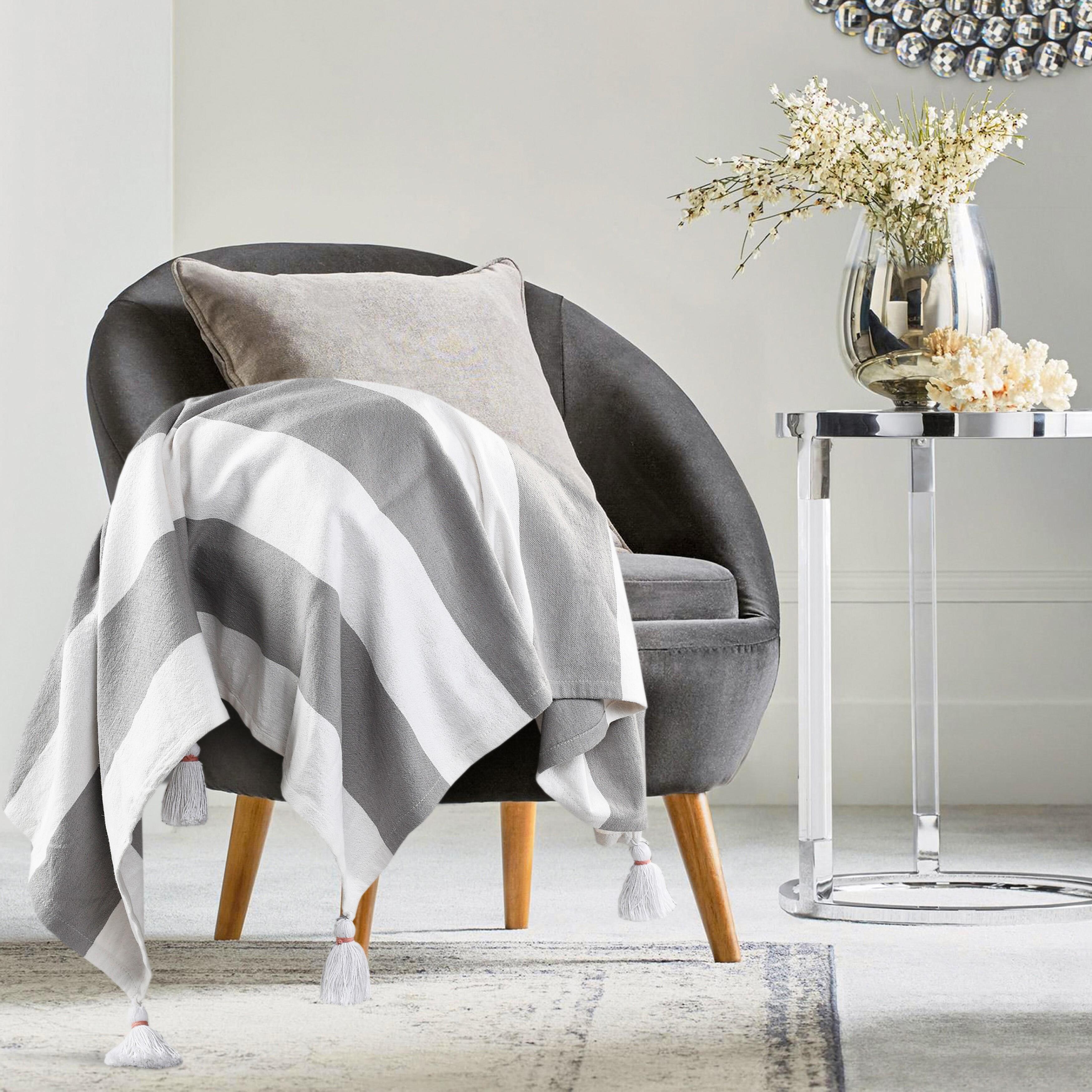 Click here for Marlin Striped Throw Blanket  Gray prices