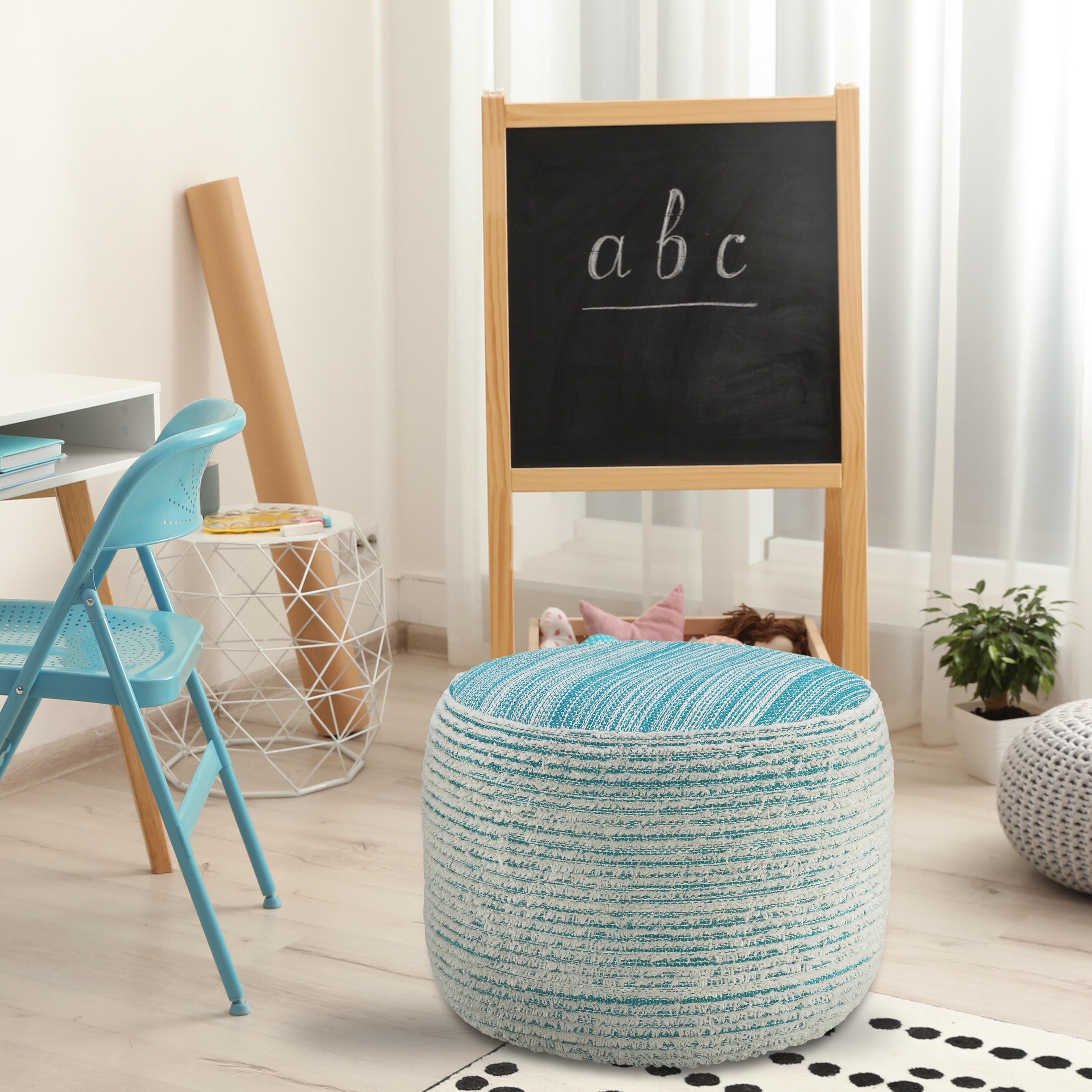 Click here for Havana Striped Pouf  Blue prices