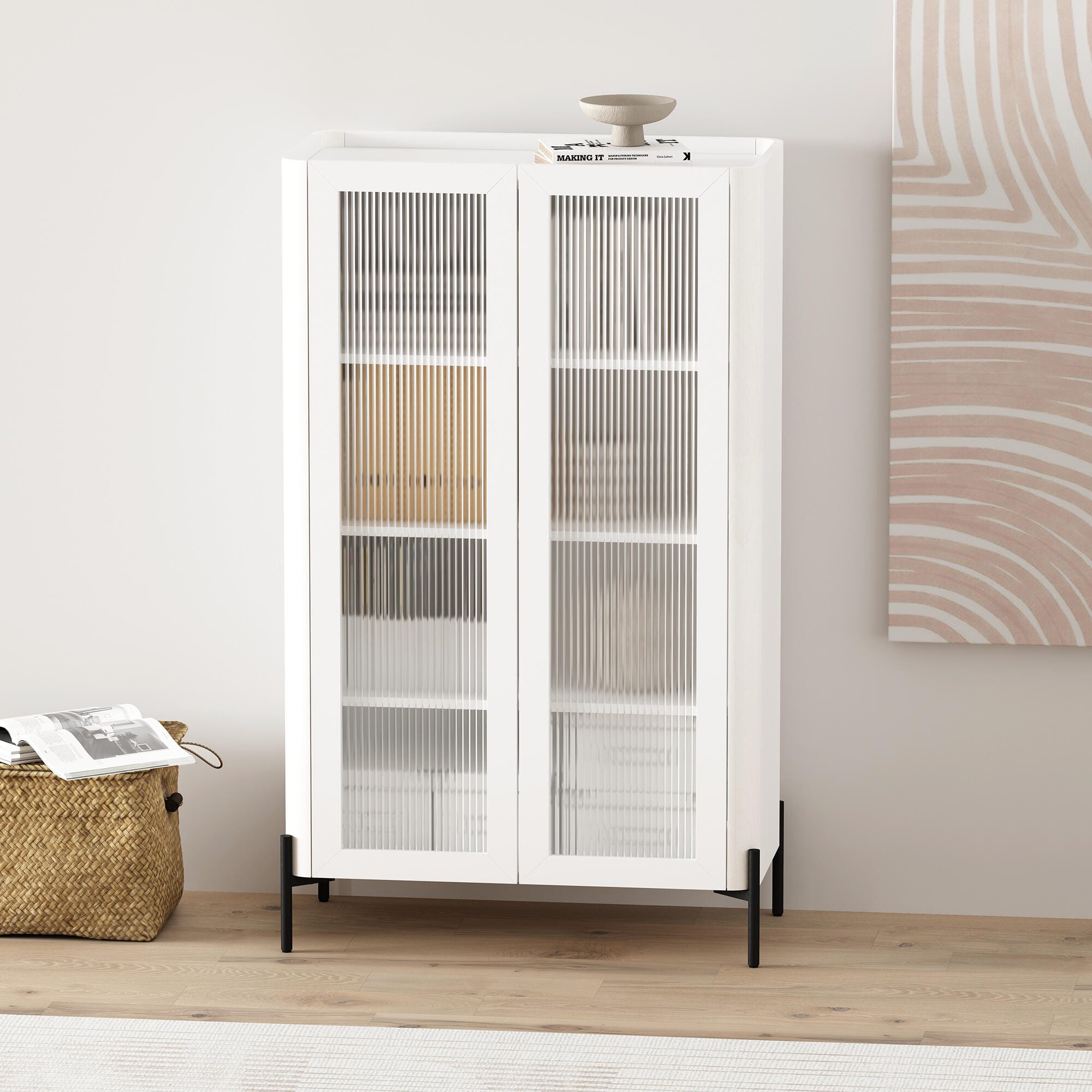 Click here for Manhattan Comfort Abbey 32 Accent Cabinet  White prices