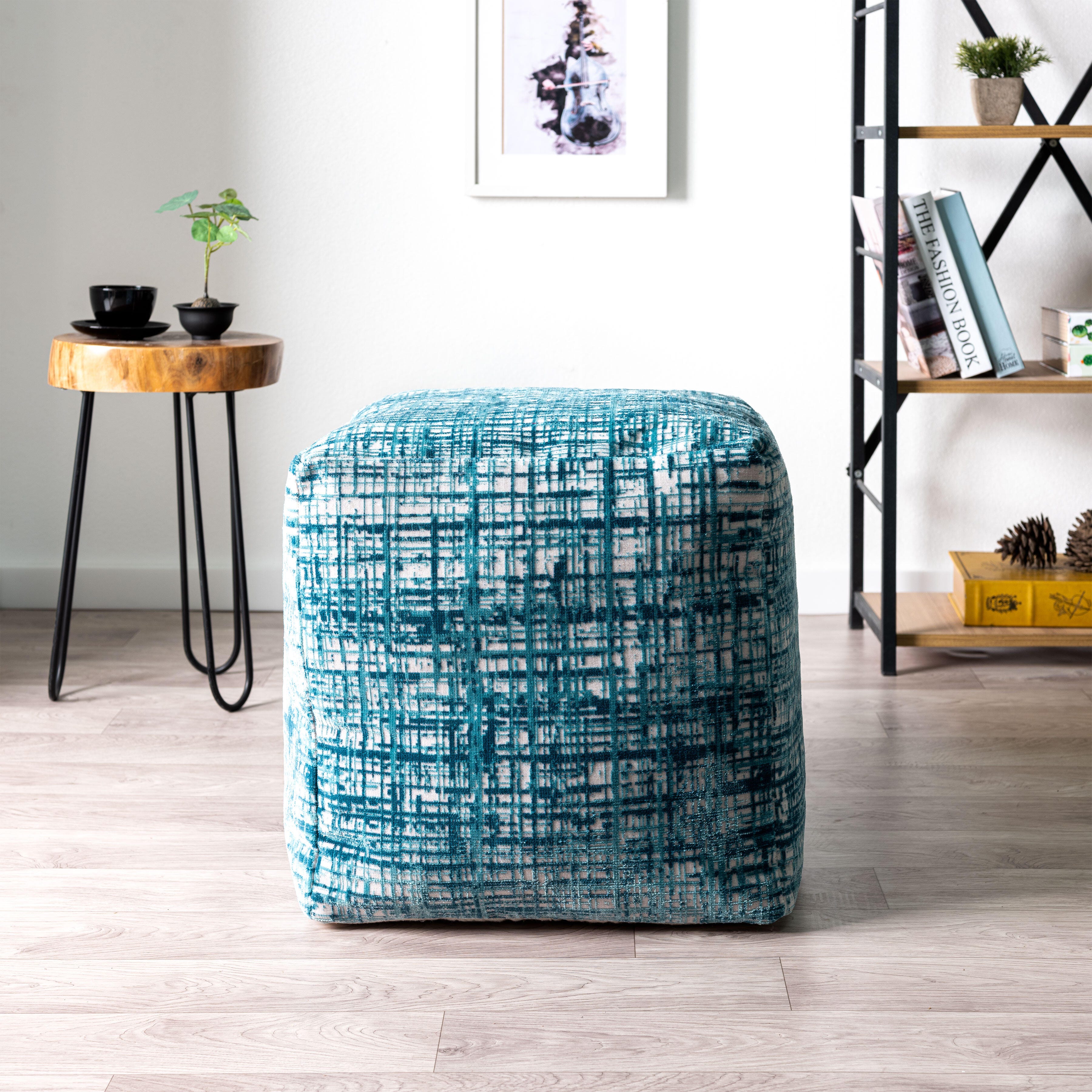 Click here for Milano Abstract Pouf  Blue prices
