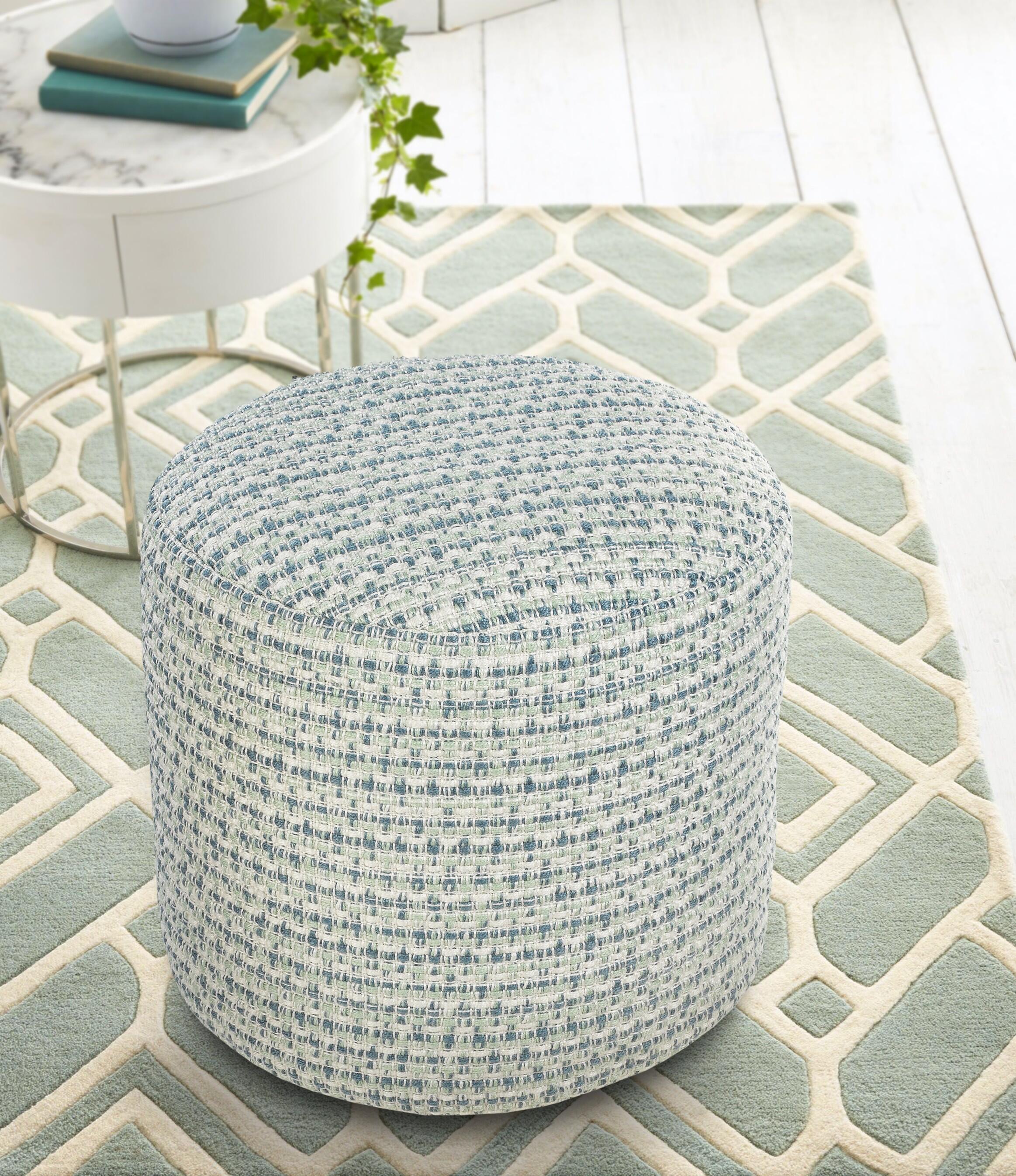 Click here for Atlantis Geometric Indoor/Outdoor Pouf Indoor / Ou... prices