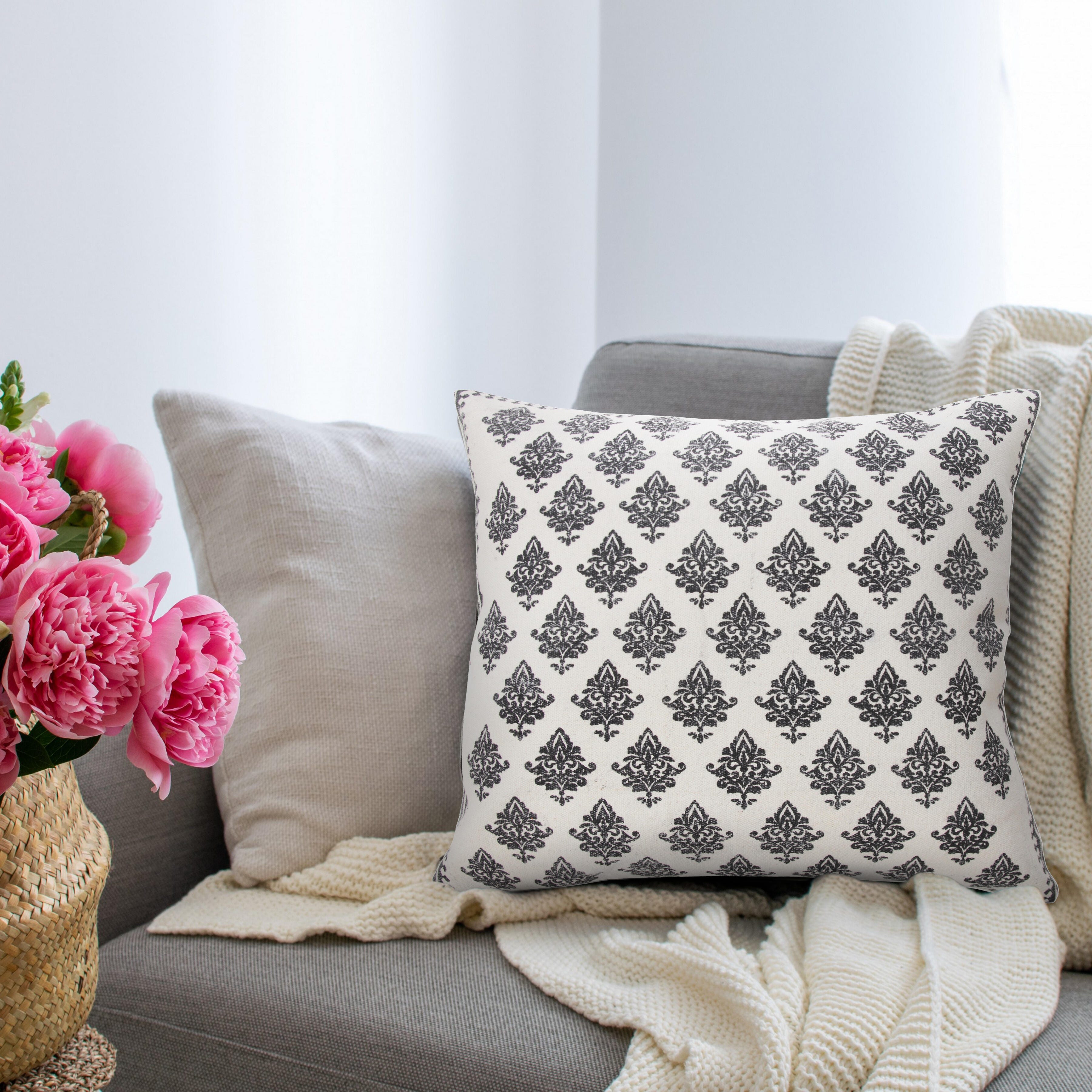 Click here for Suvii Home Evelyn Decorative Throw Pillow  White/B... prices