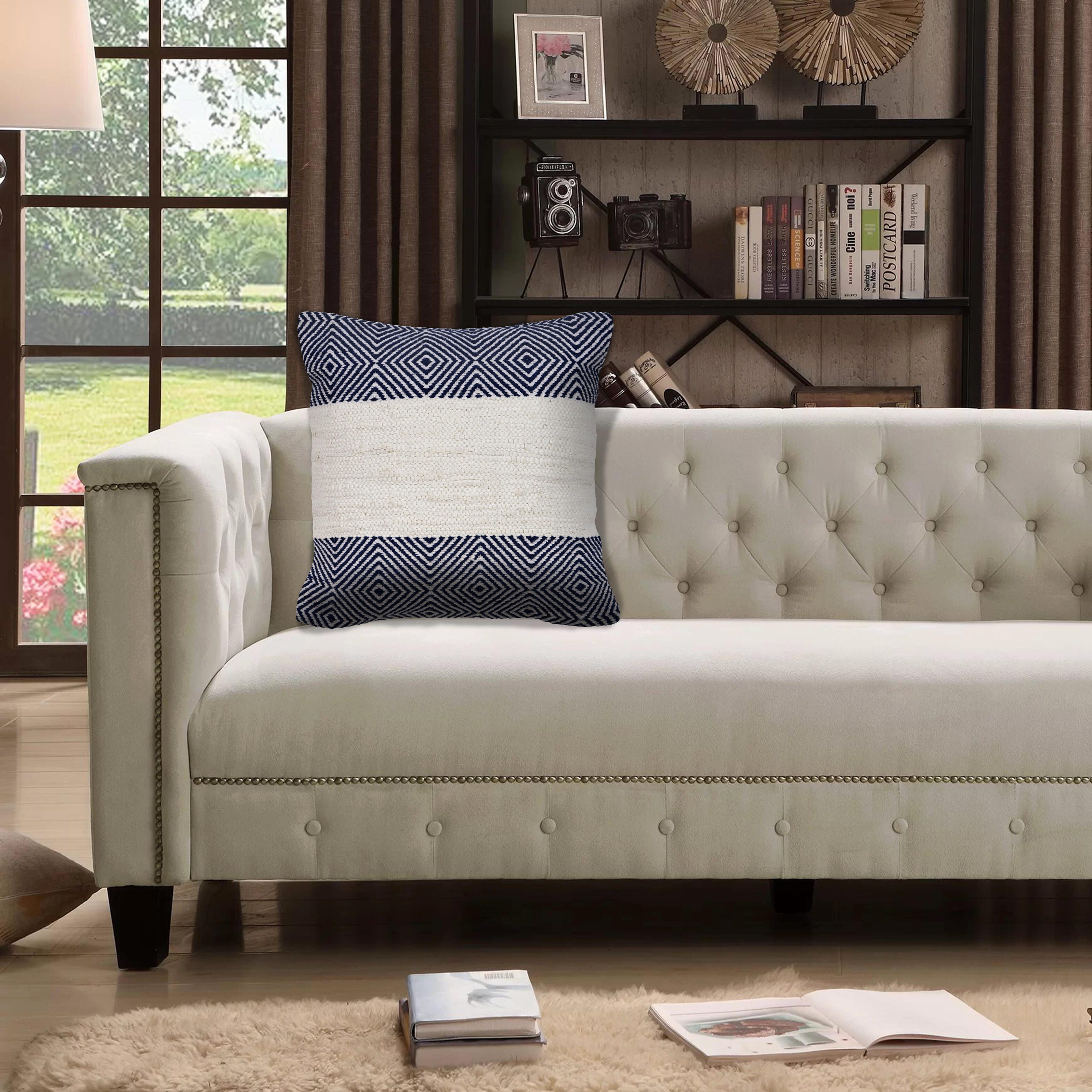 Click here for Suvii Home Nalani Decorative Throw Pillow  Blue/Iv... prices