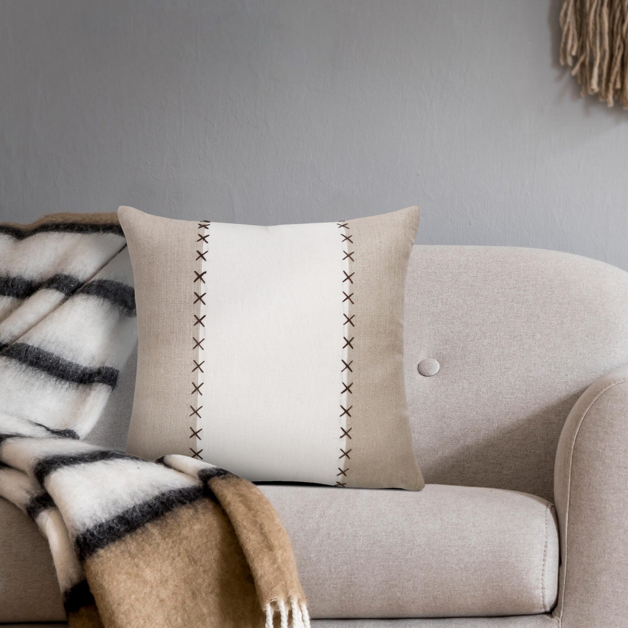 Click here for Suvii Home Erica Patchwork Decorative Throw Pillow... prices