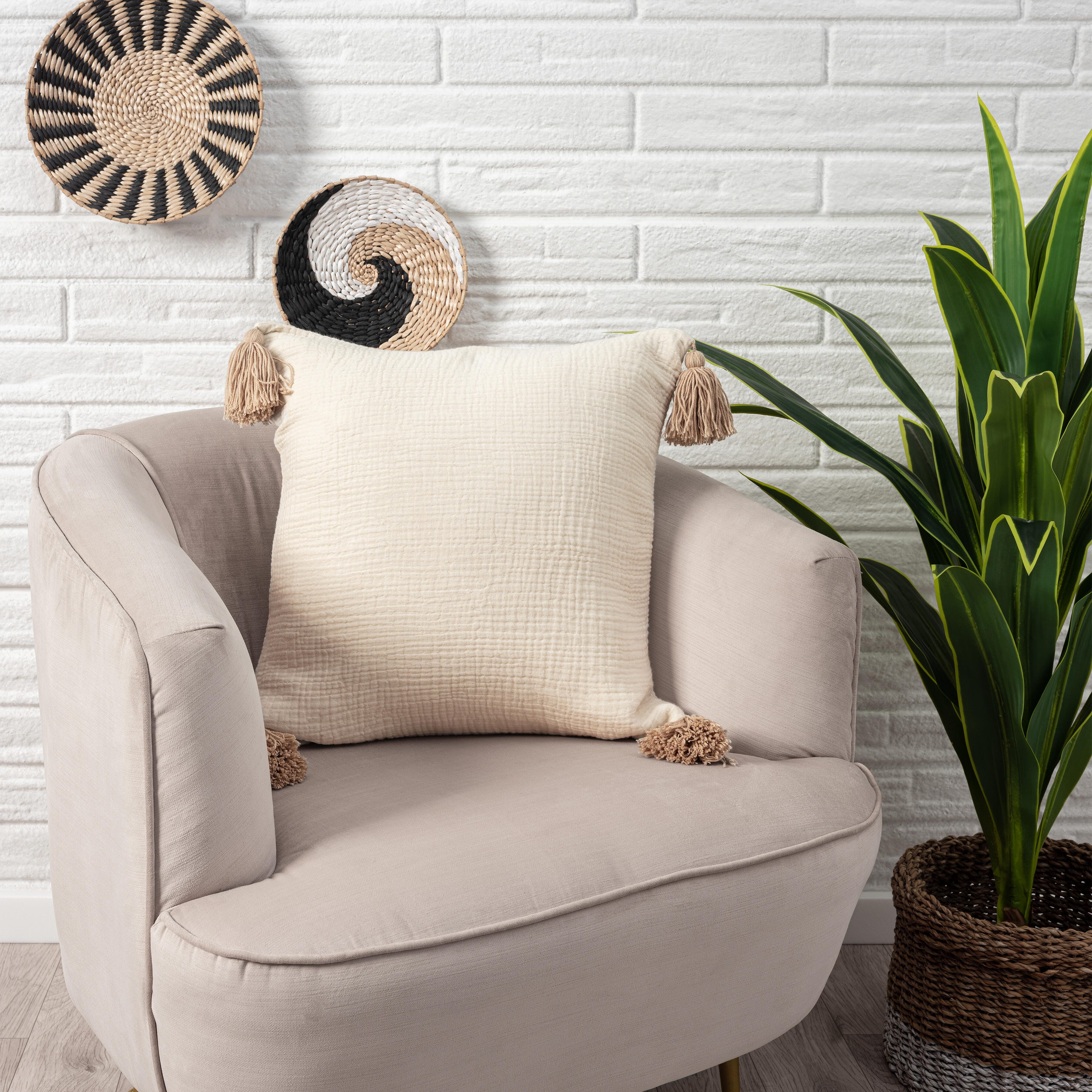 Click here for Suvii Home Alaina Decorative Throw Pillow  Natural prices