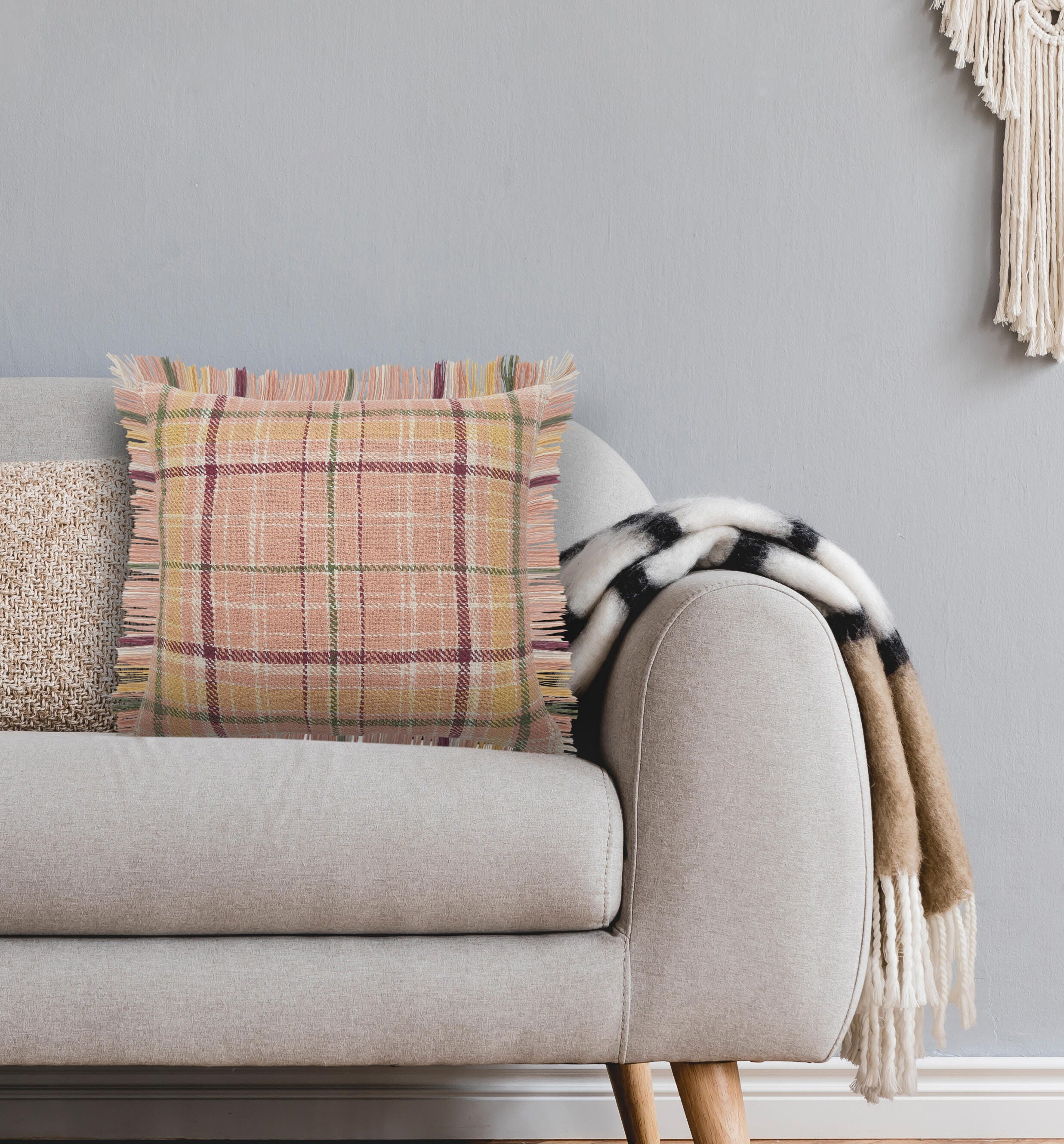 Click here for Suvii Home Ella Plaid Decorative Throw Pillow  Mul... prices