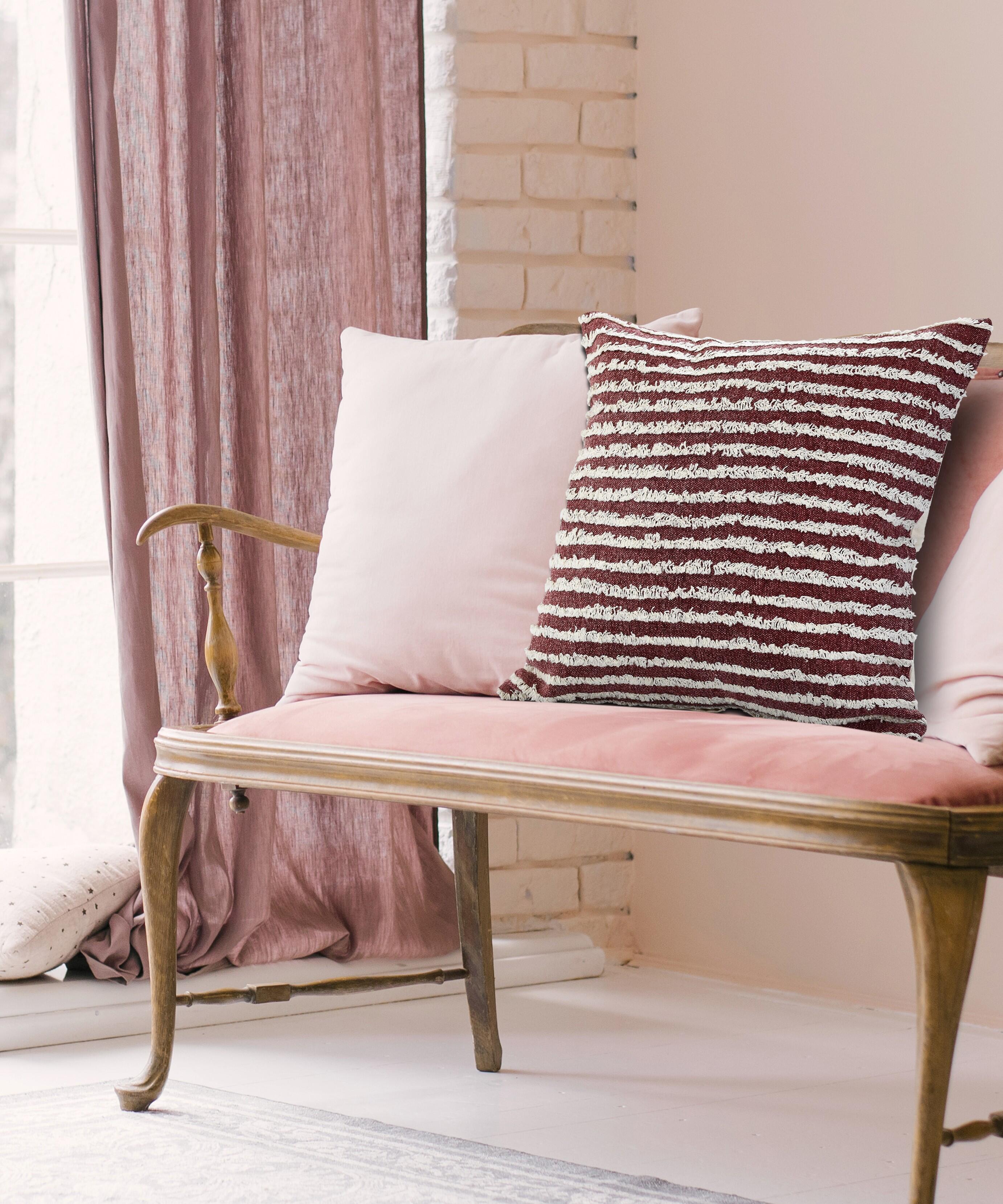 Click here for Suvii Home Yana Decorative Throw Pillow  Merlot/Cr... prices