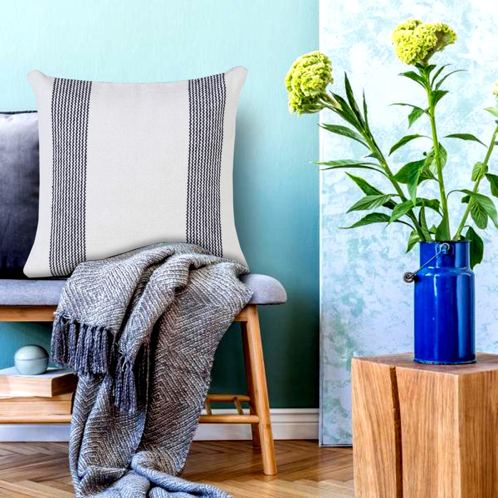 Click here for Suvii Home Callie Pinstripe Decorative Throw Pillo... prices