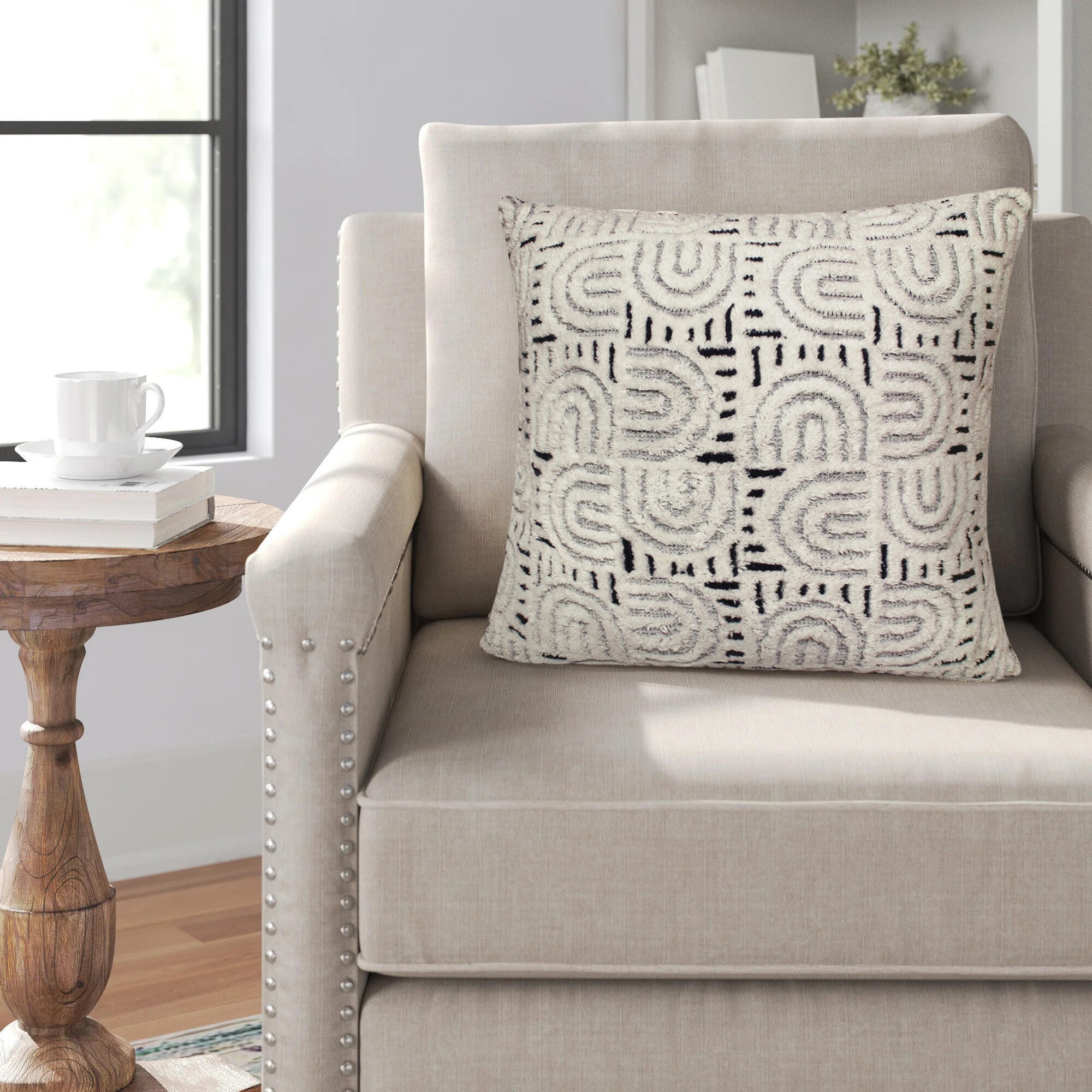 Click here for Suvii Home Gia Decorative Throw Pillow  White/Blue prices