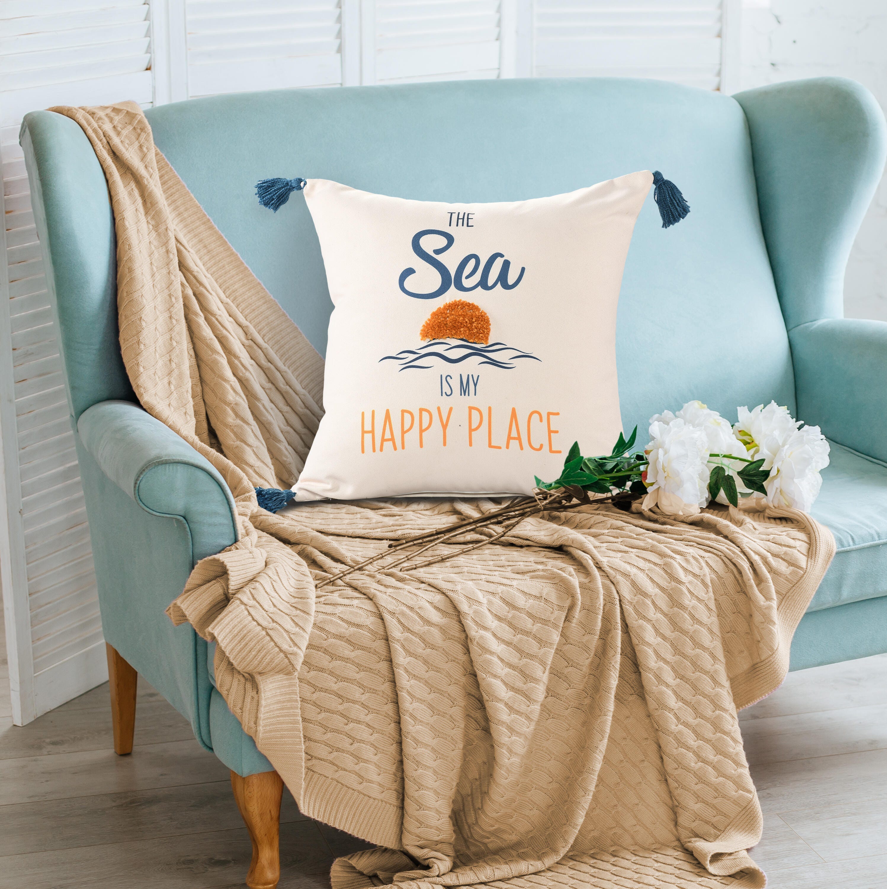 Click here for Suvii Home Scarlett Sea Is My Happy Place Decorati... prices