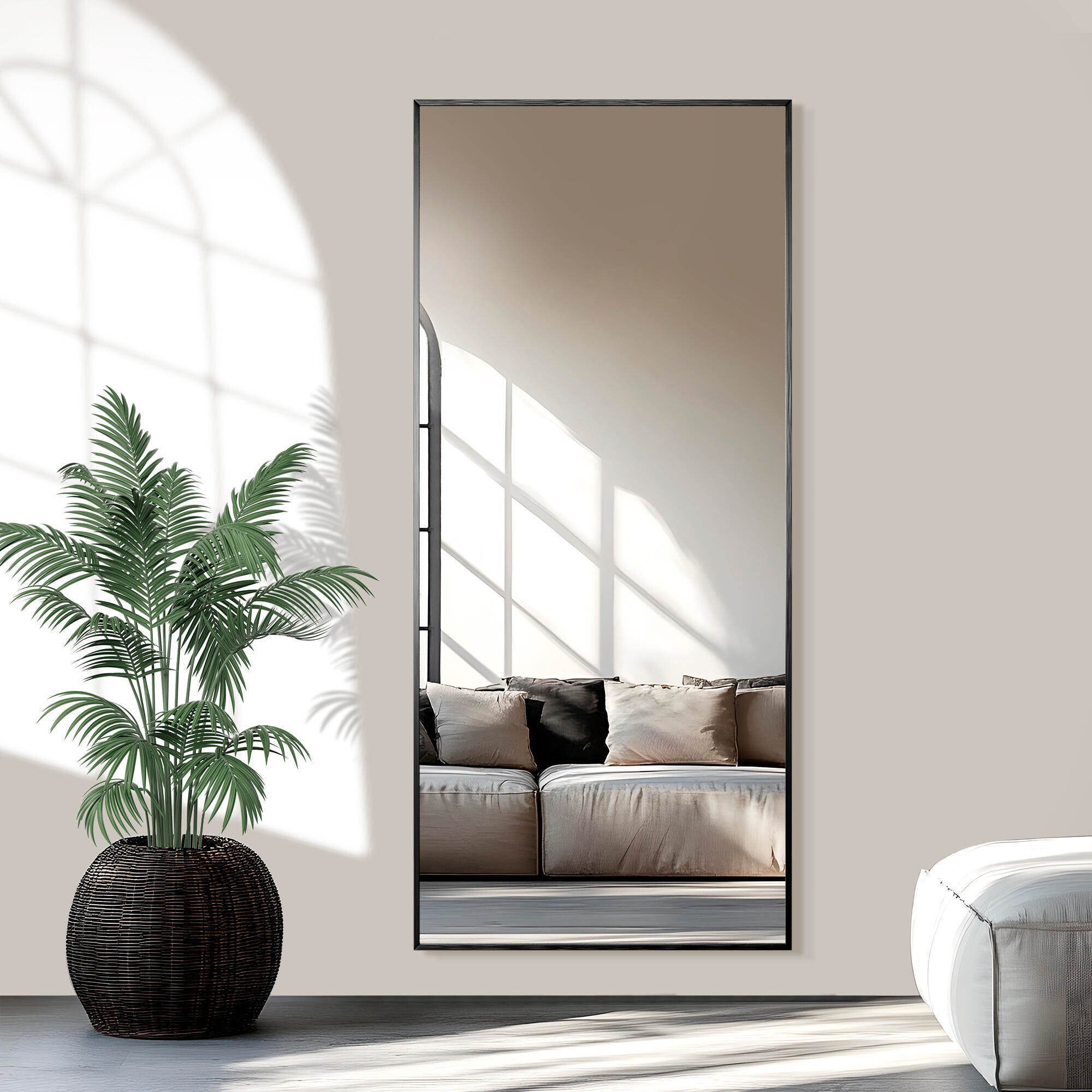 Click here for Dulcea 71 Tall Framed Full Length Mirror  Black prices