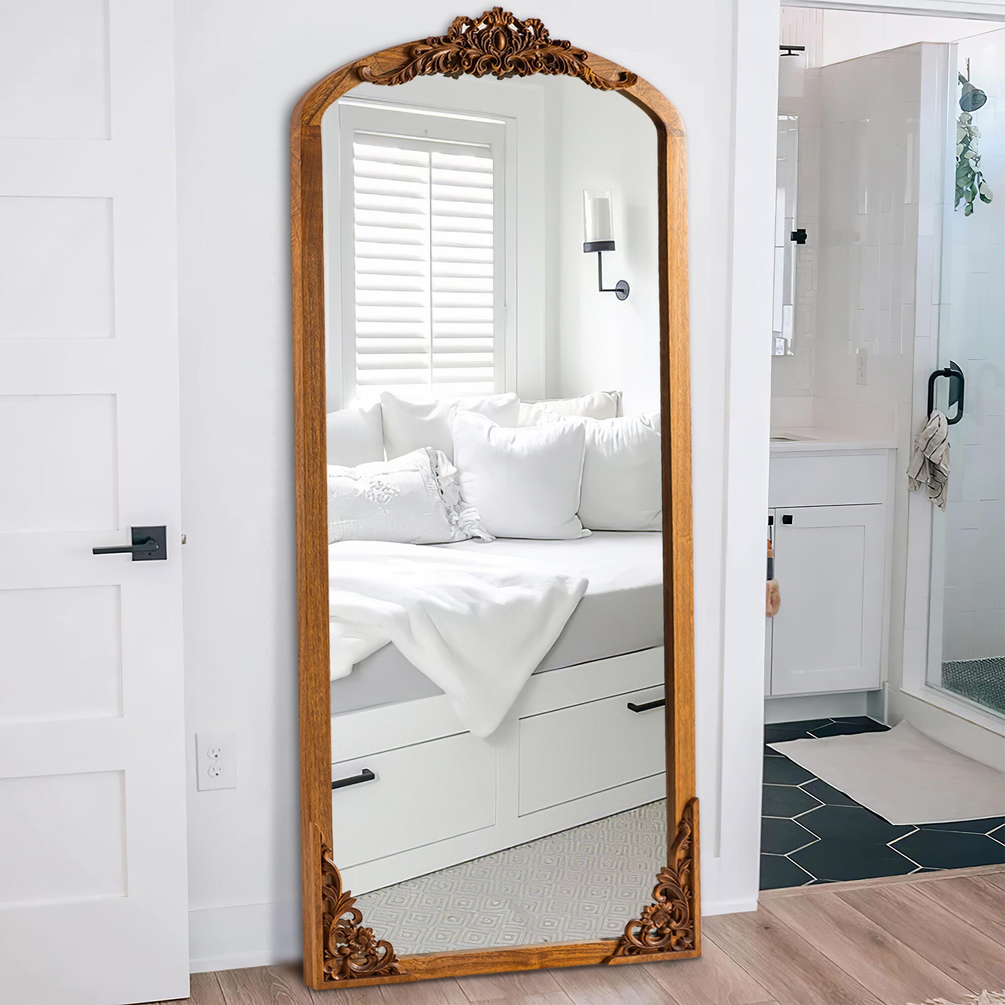 Click here for Delfina 69 Tall Carved Full Length Mirror  Gold prices
