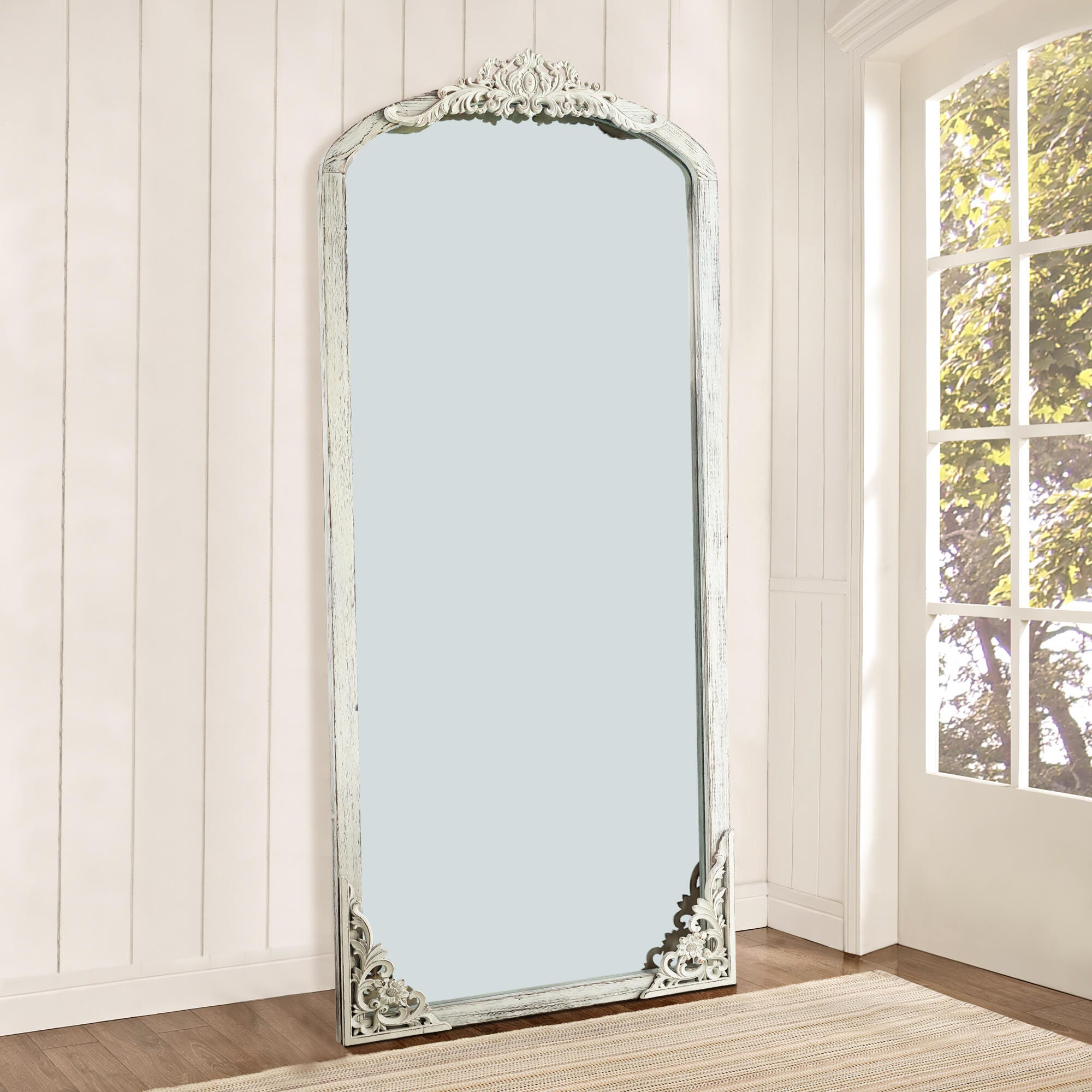 Click here for Delfina 64 Tall Carved Full Length Mirror  Weather... prices