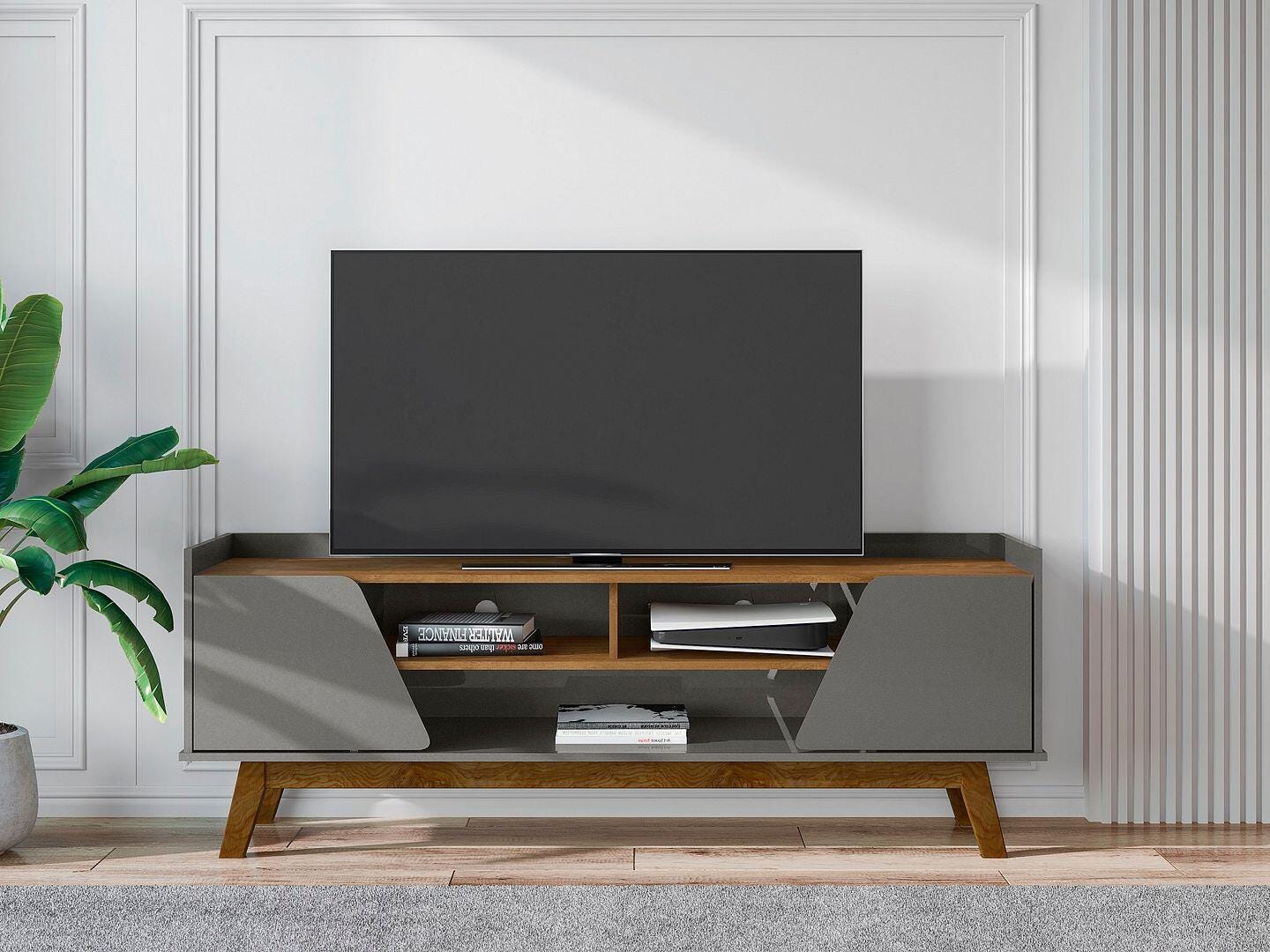 Click here for Manhattan Comfort Marcus 63 TV Stand  Greige/Natur... prices