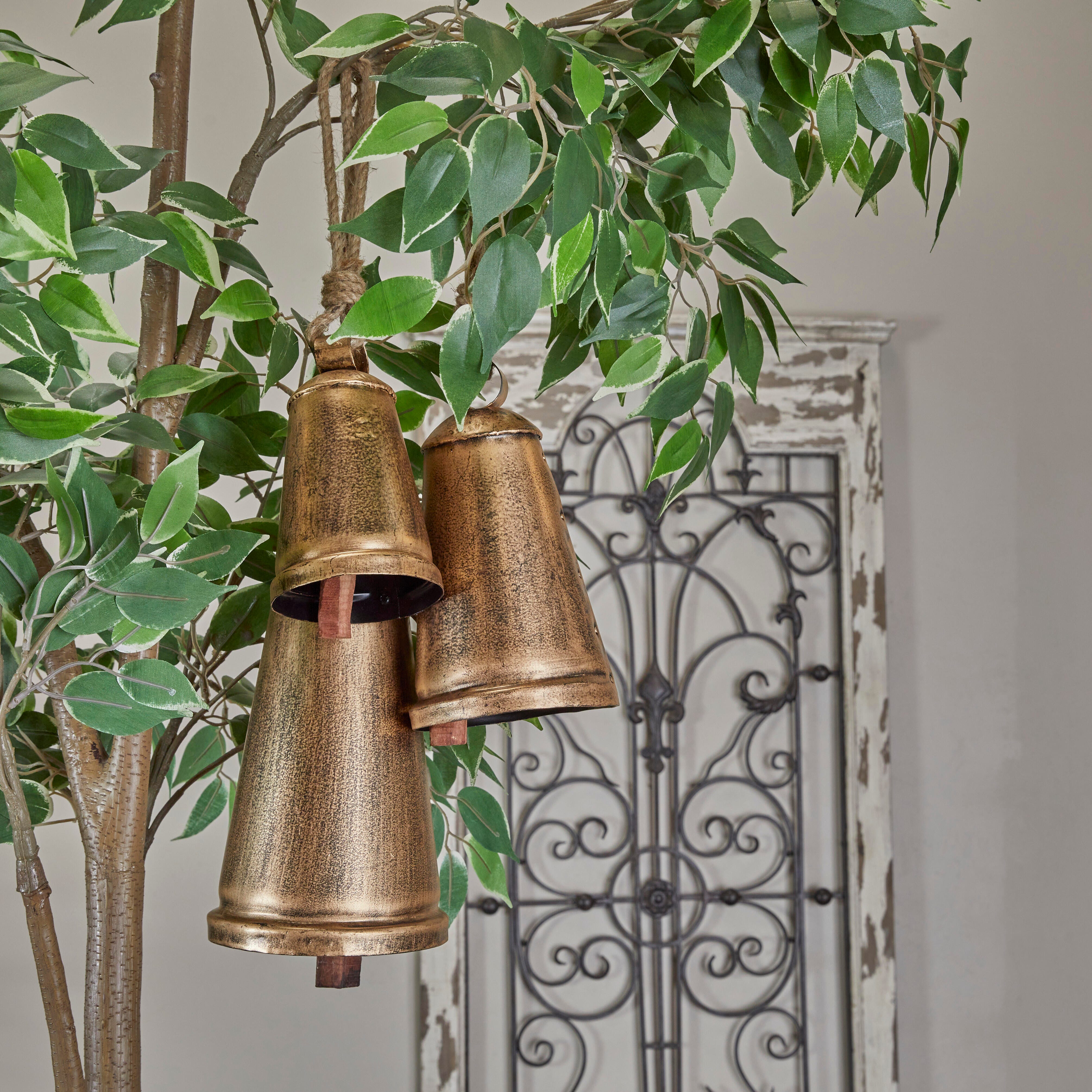 Click here for Bayberry Lane Cow Bells with 3 Bells and Rod  Bron... prices