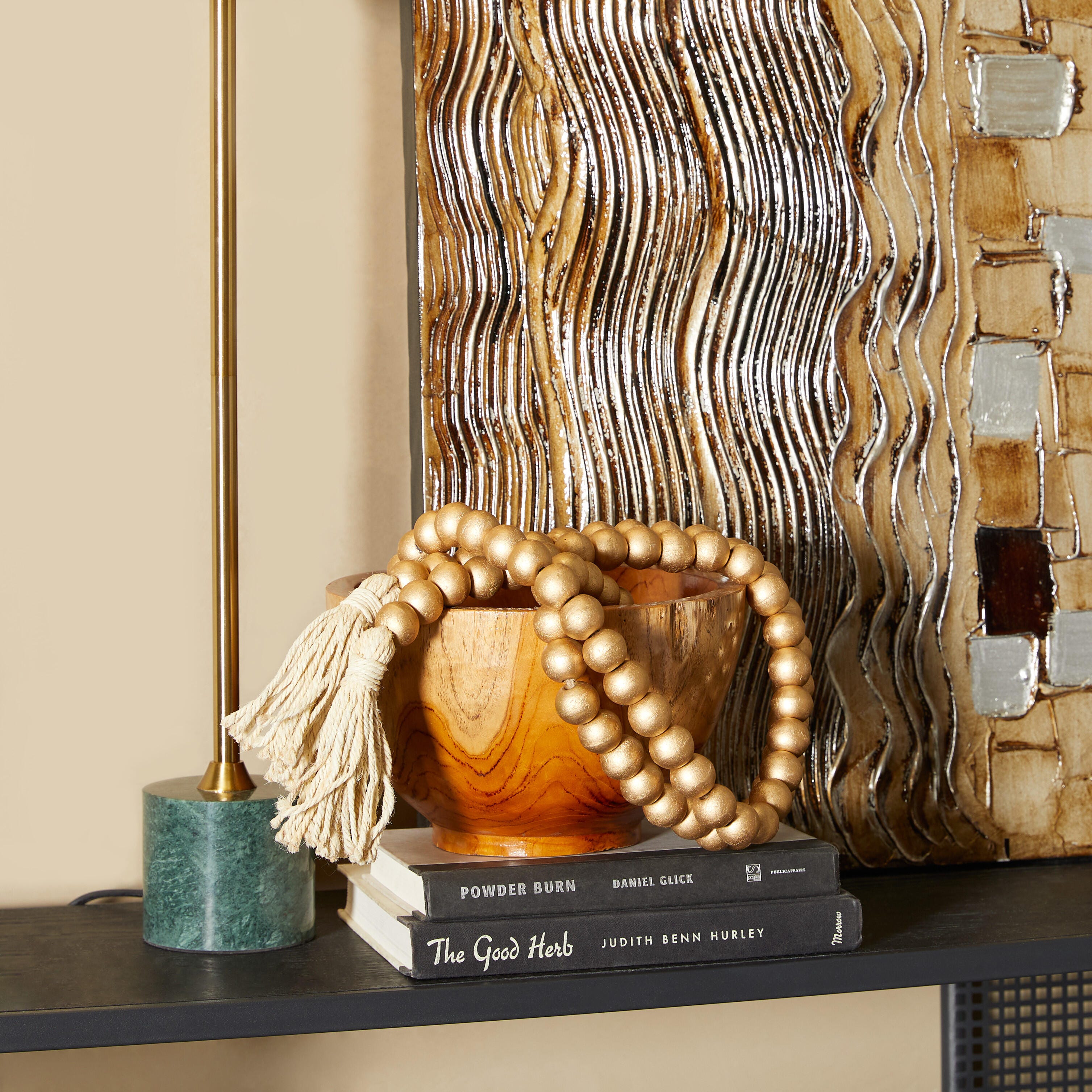 Click here for Bayberry Lane Carved Garland with Fringe Tassel  G... prices