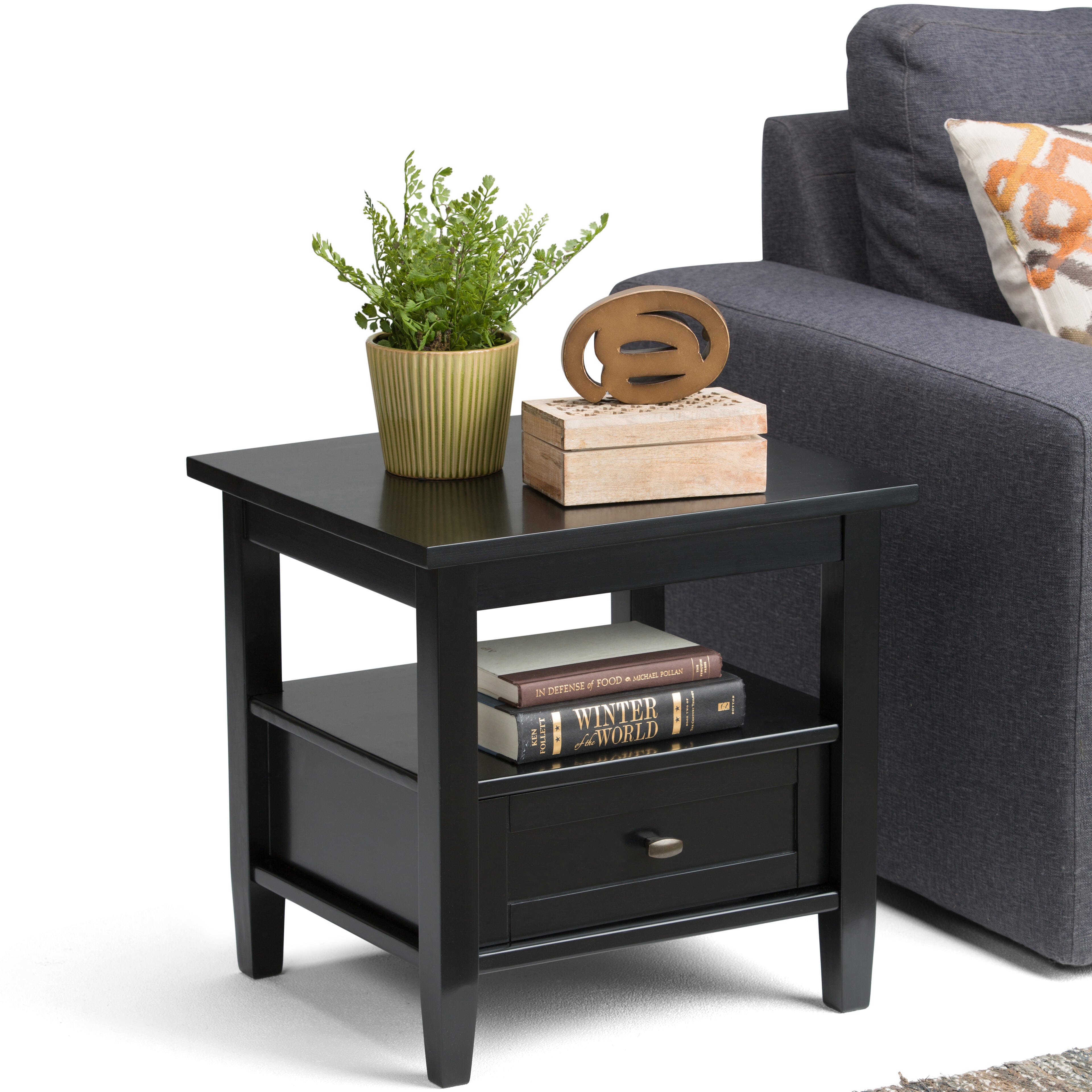 Click here for Simpli Home Warm Shaker End Table  Black prices