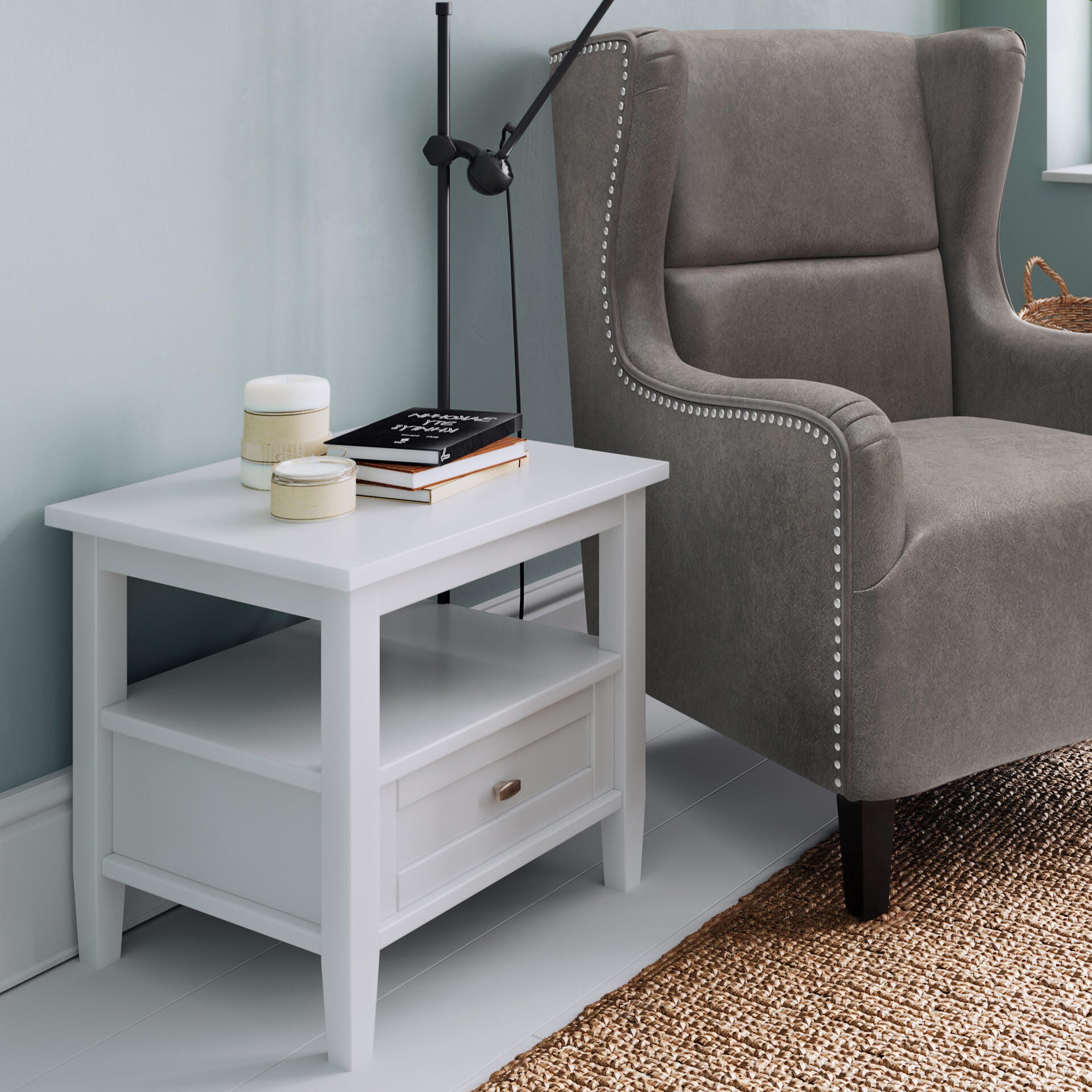 Click here for Simpli Home Warm Shaker End Table  White prices