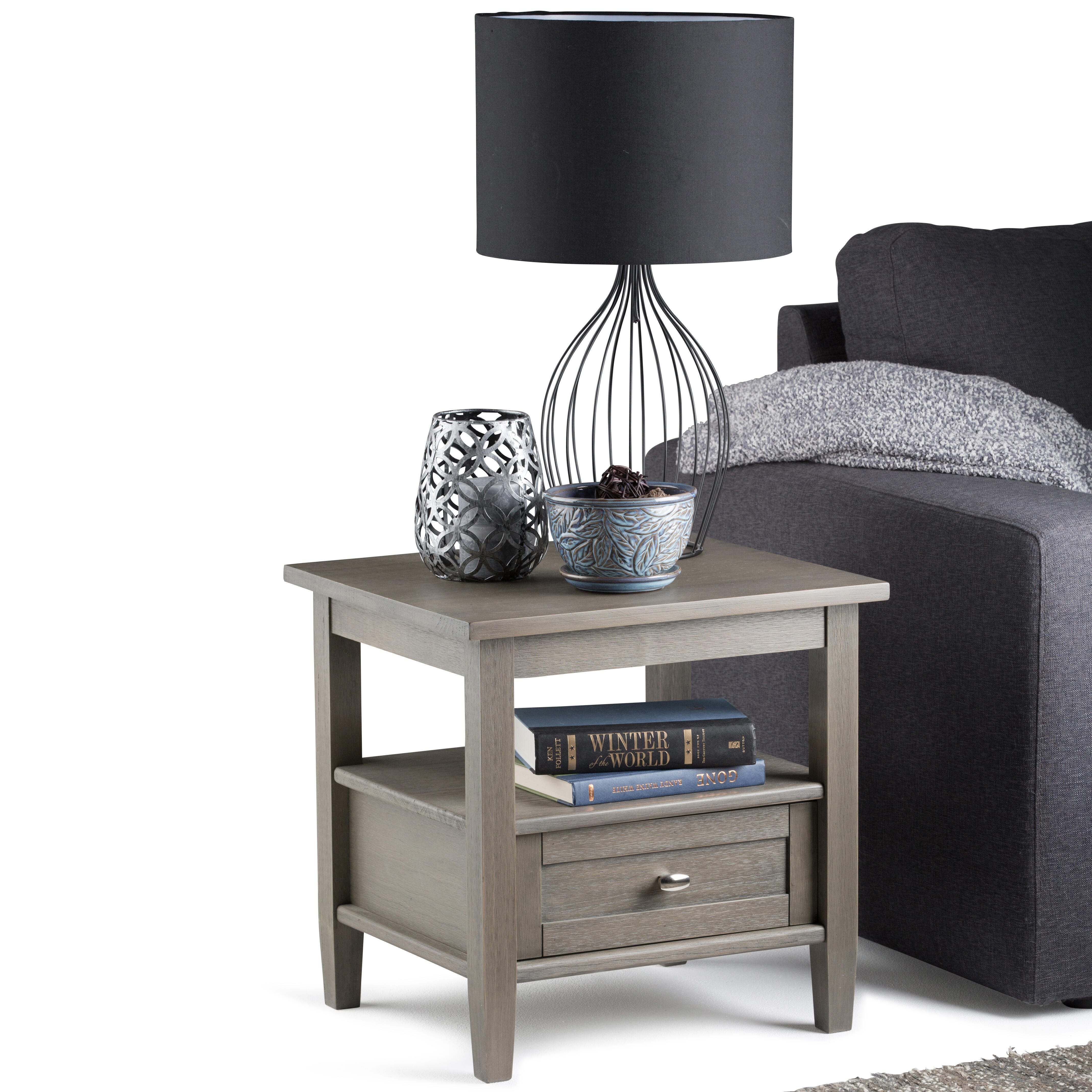 Click here for Simpli Home Warm Shaker End Table  Farmhouse Gray prices