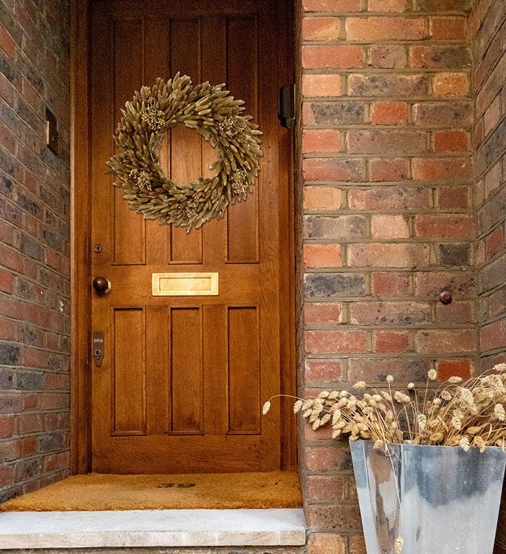 Click here for Golden Preserved Dried Wheat Grass Wreath 21  Natu... prices