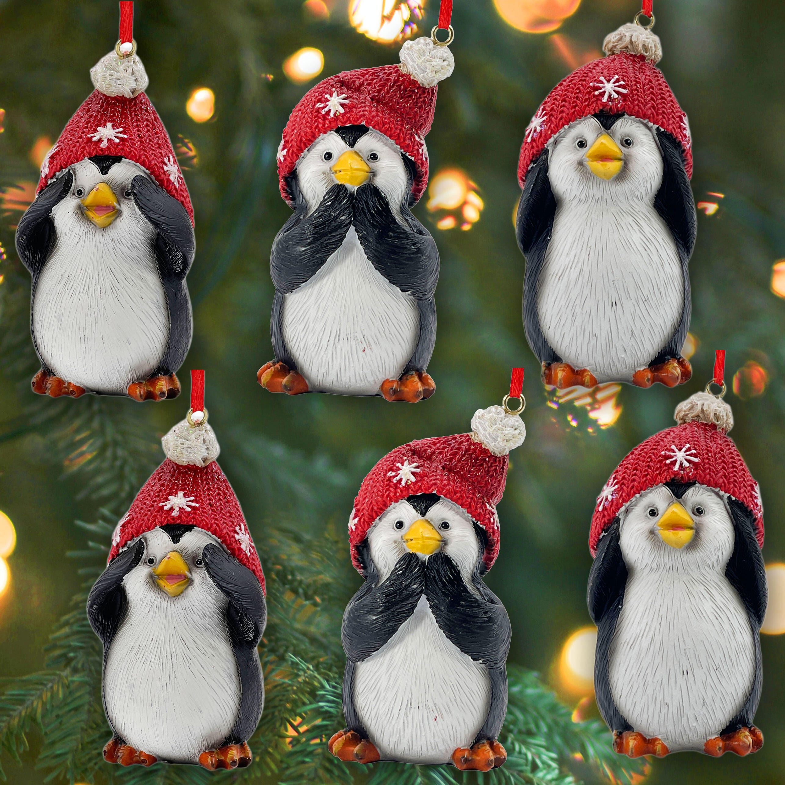 Click here for Galt International Happy Penguin Ornaments (Set of... prices