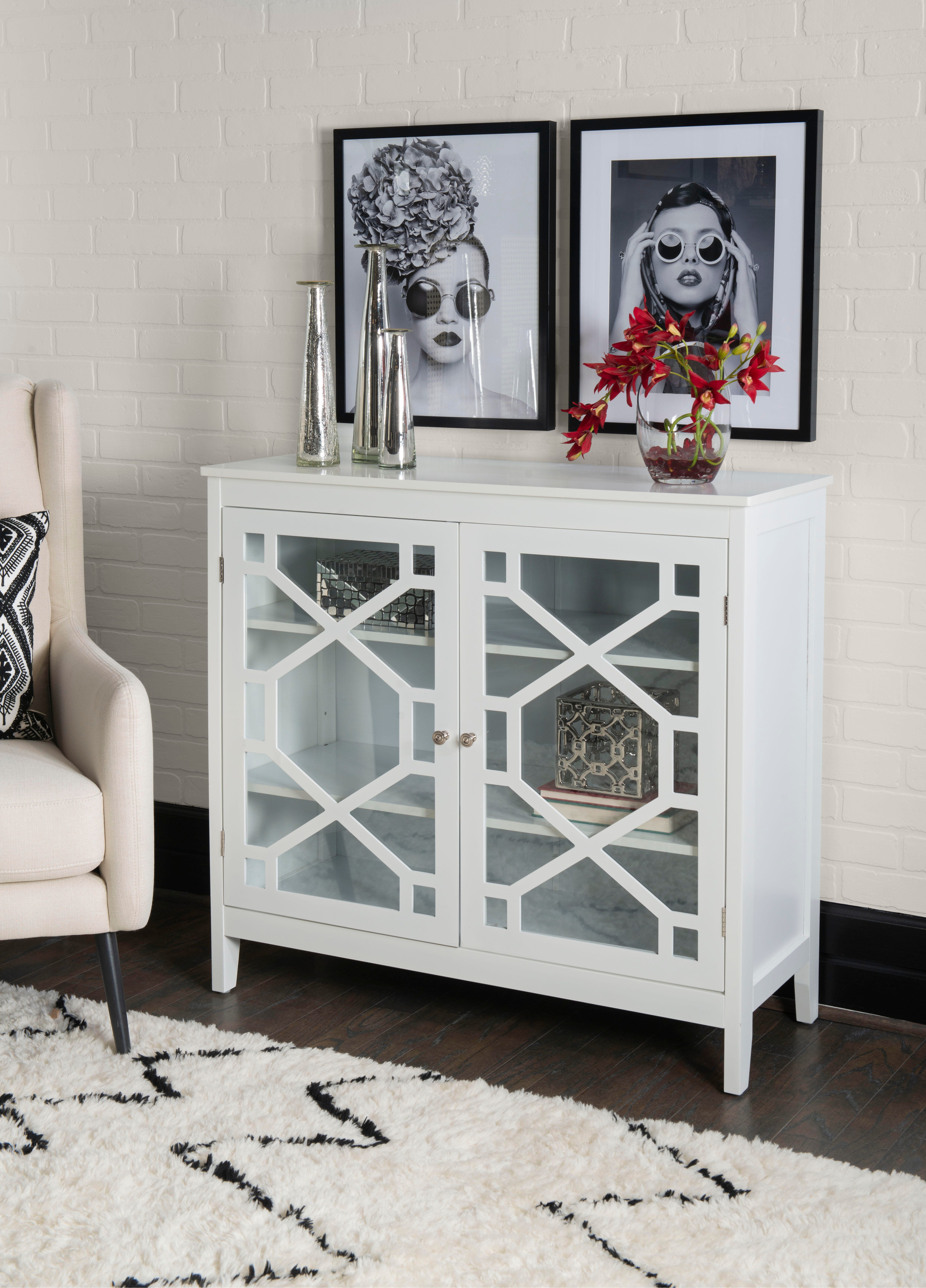 Click here for Linon Kedrick Large Cabinet  White prices