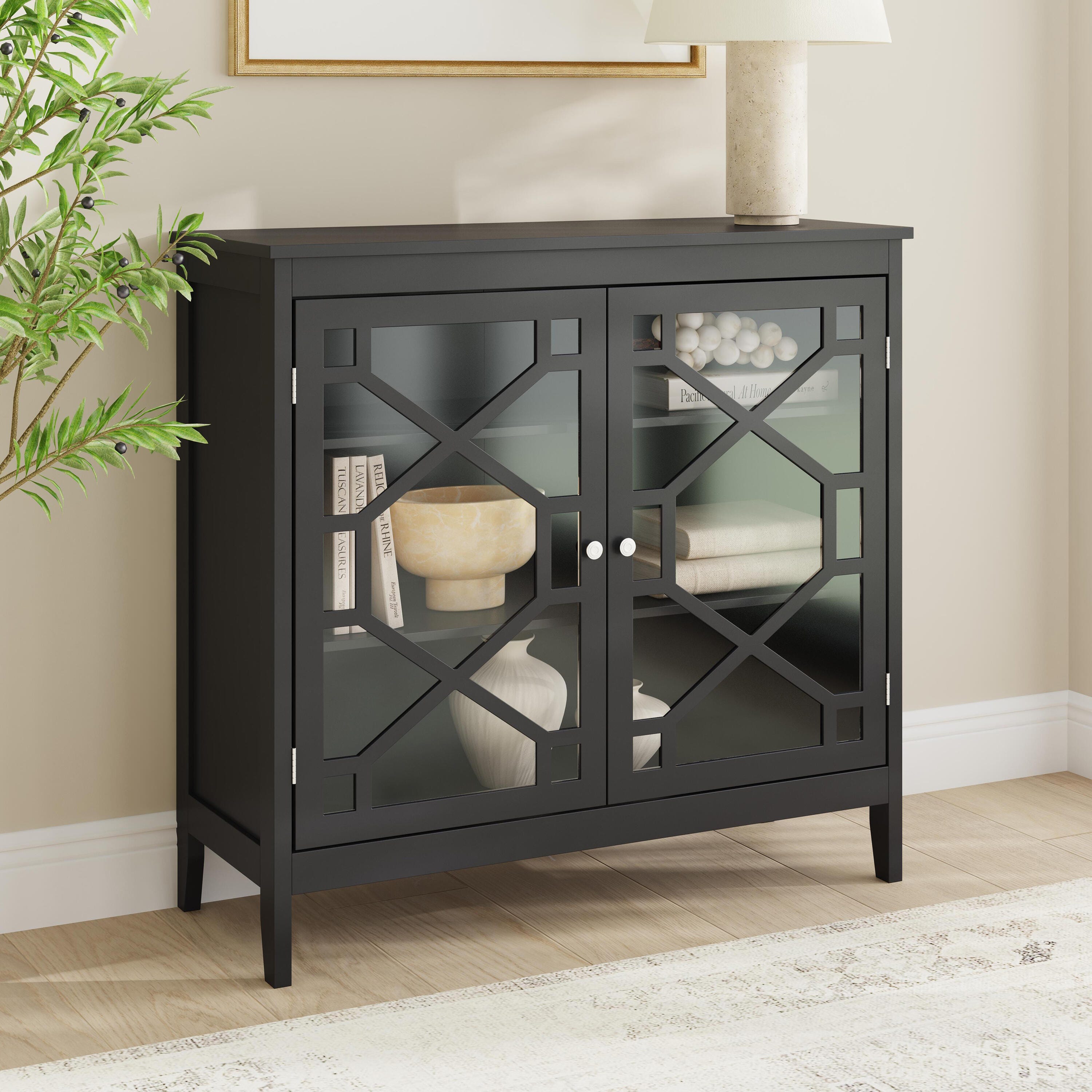 Click here for Linon Kedrick Large Cabinet  Black prices