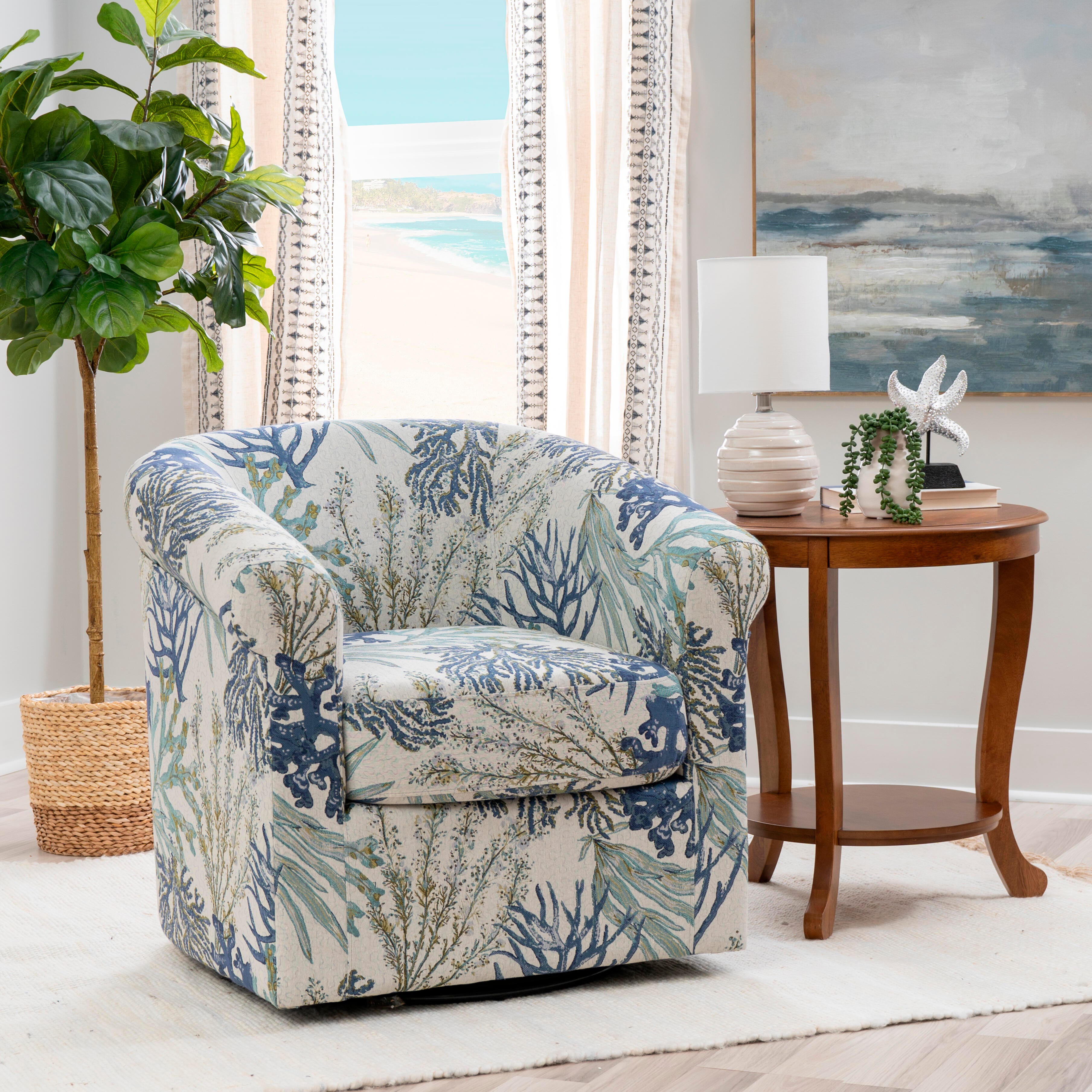Click here for Linon Kaye Chair  Blue Ocean prices