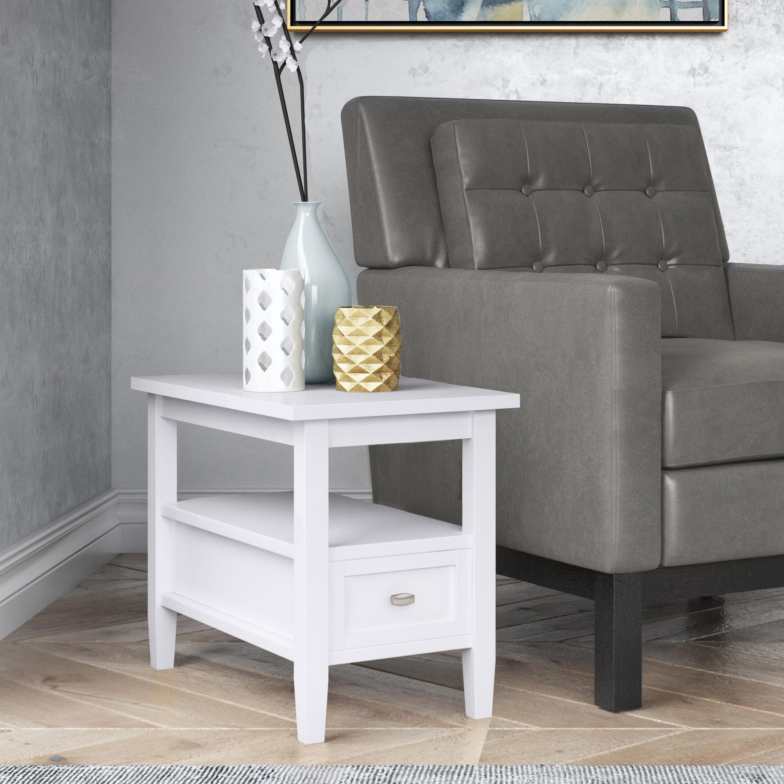 Click here for Simpli Home Warm Shaker Narrow Accent Side Table... prices