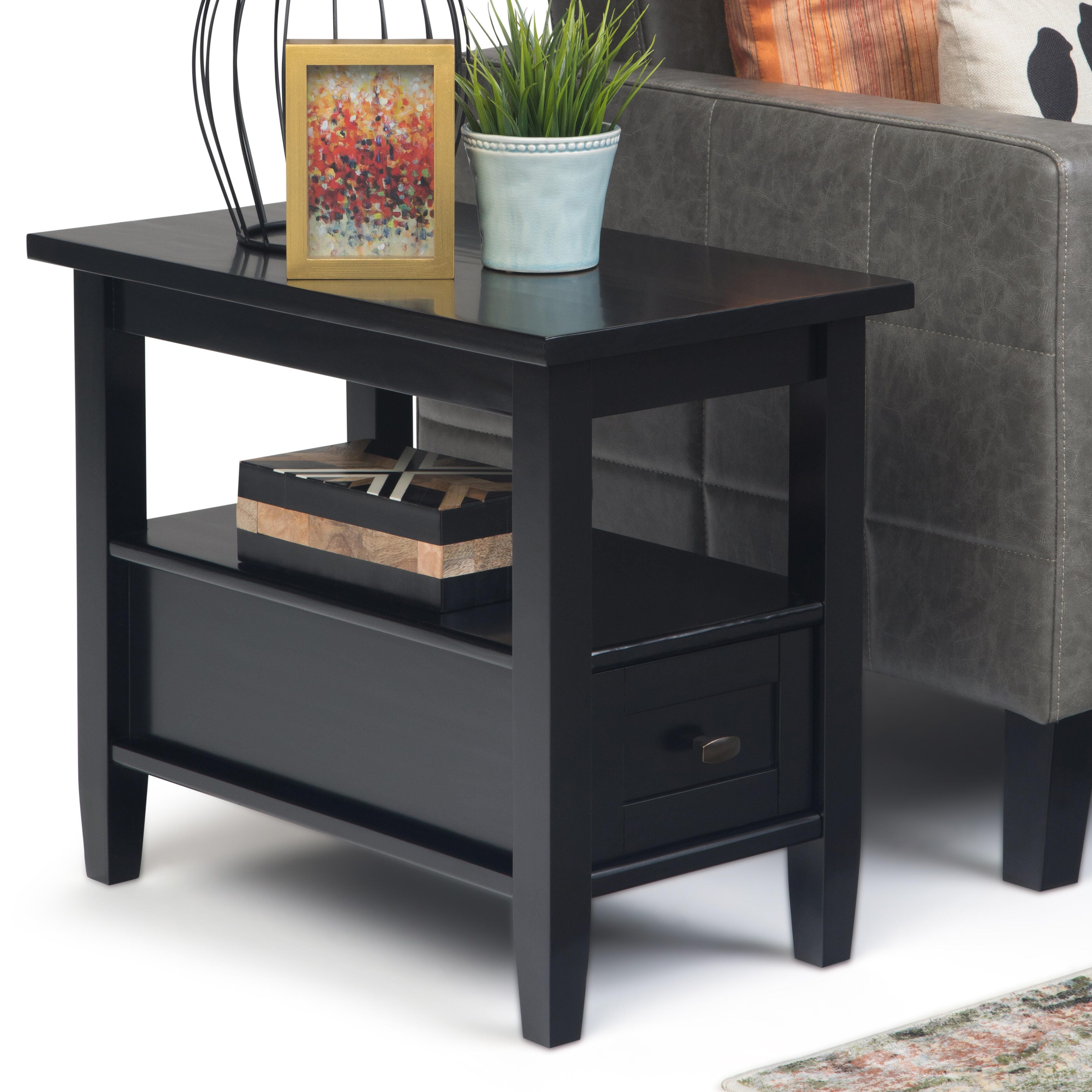 Click here for Simpli Home Warm Shaker Narrow Accent Side Table... prices