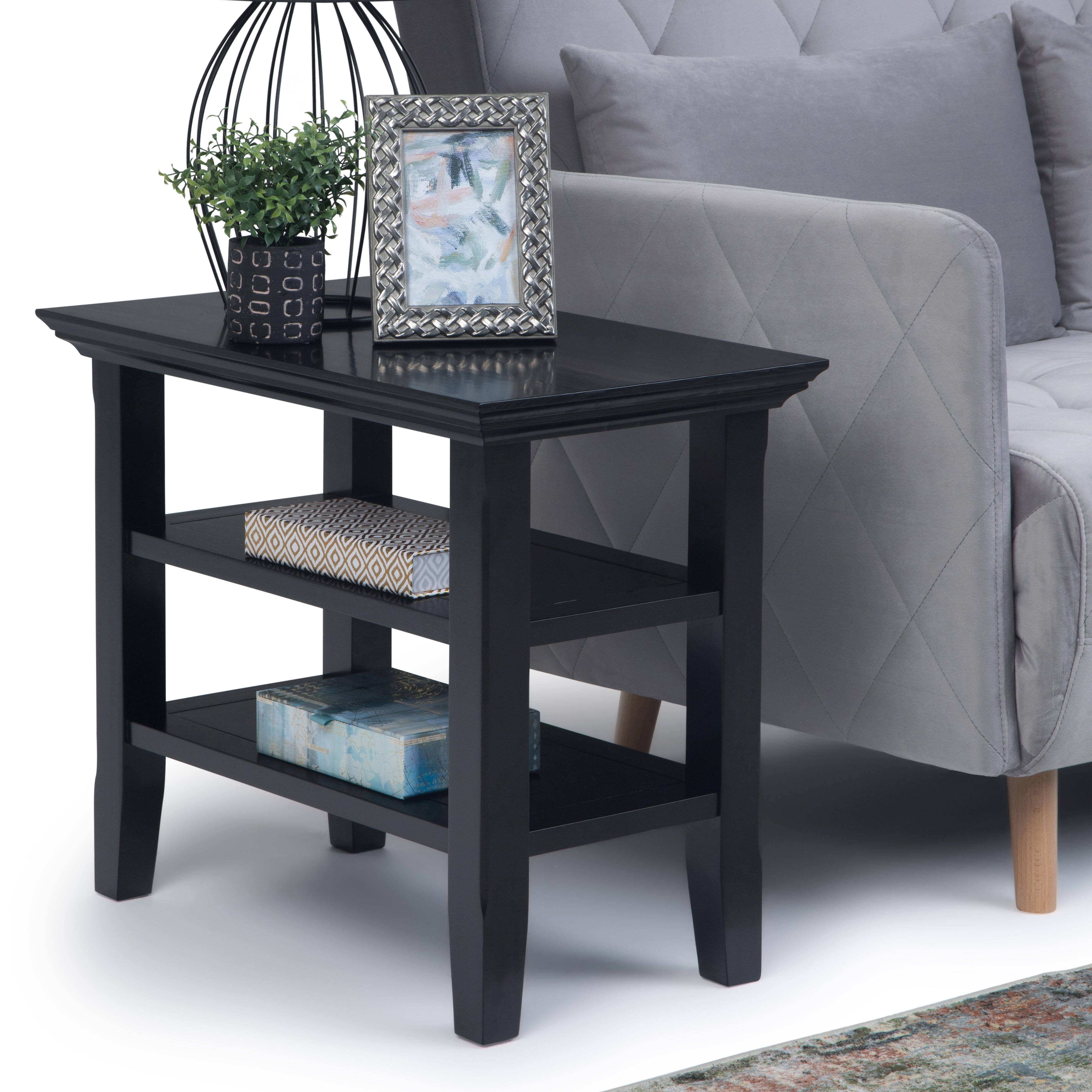 Click here for Simpli Home Acadian Narrow Accent Side Table  Blac... prices