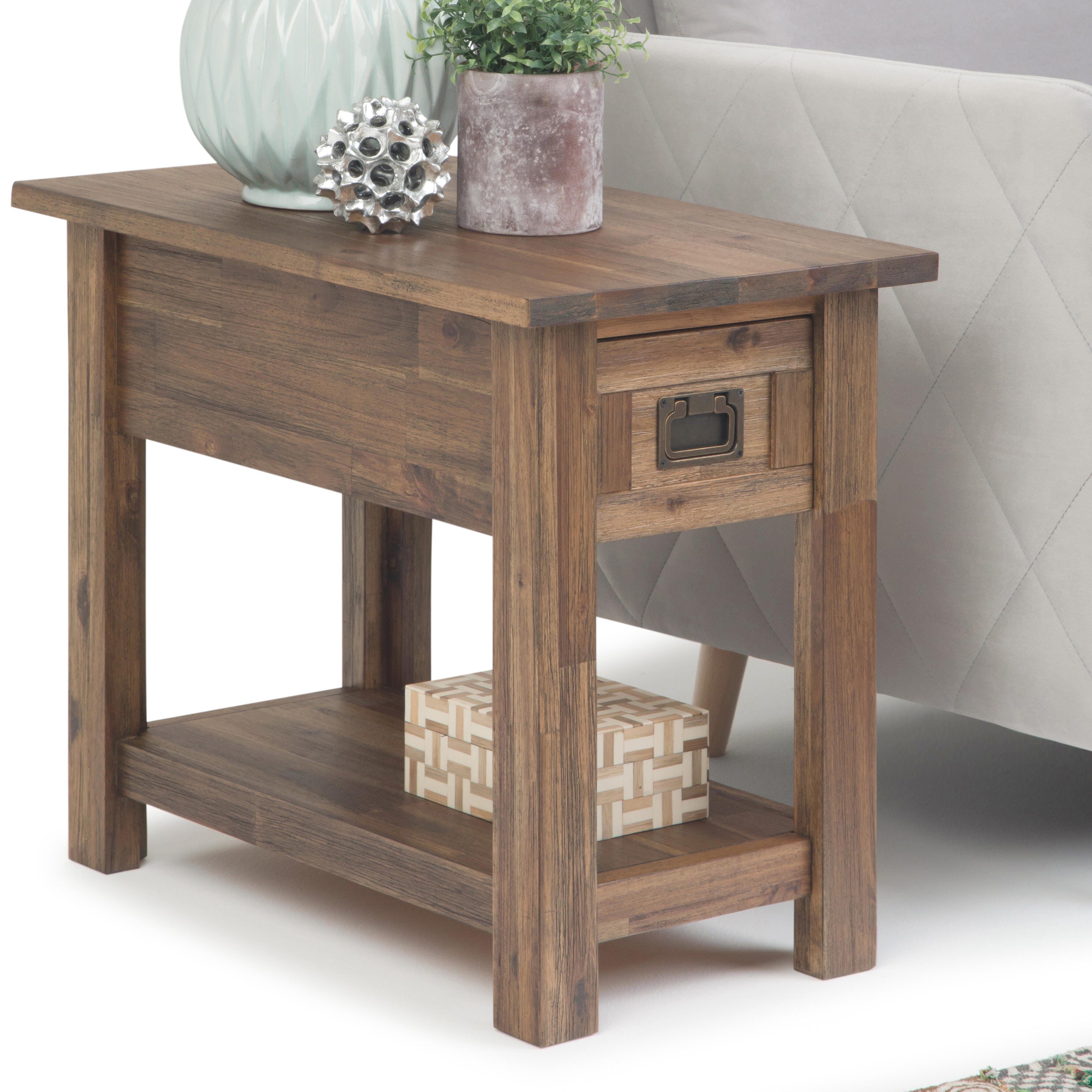 Click here for Simpli Home Monroe Narrow Accent Side Table  Rusti... prices