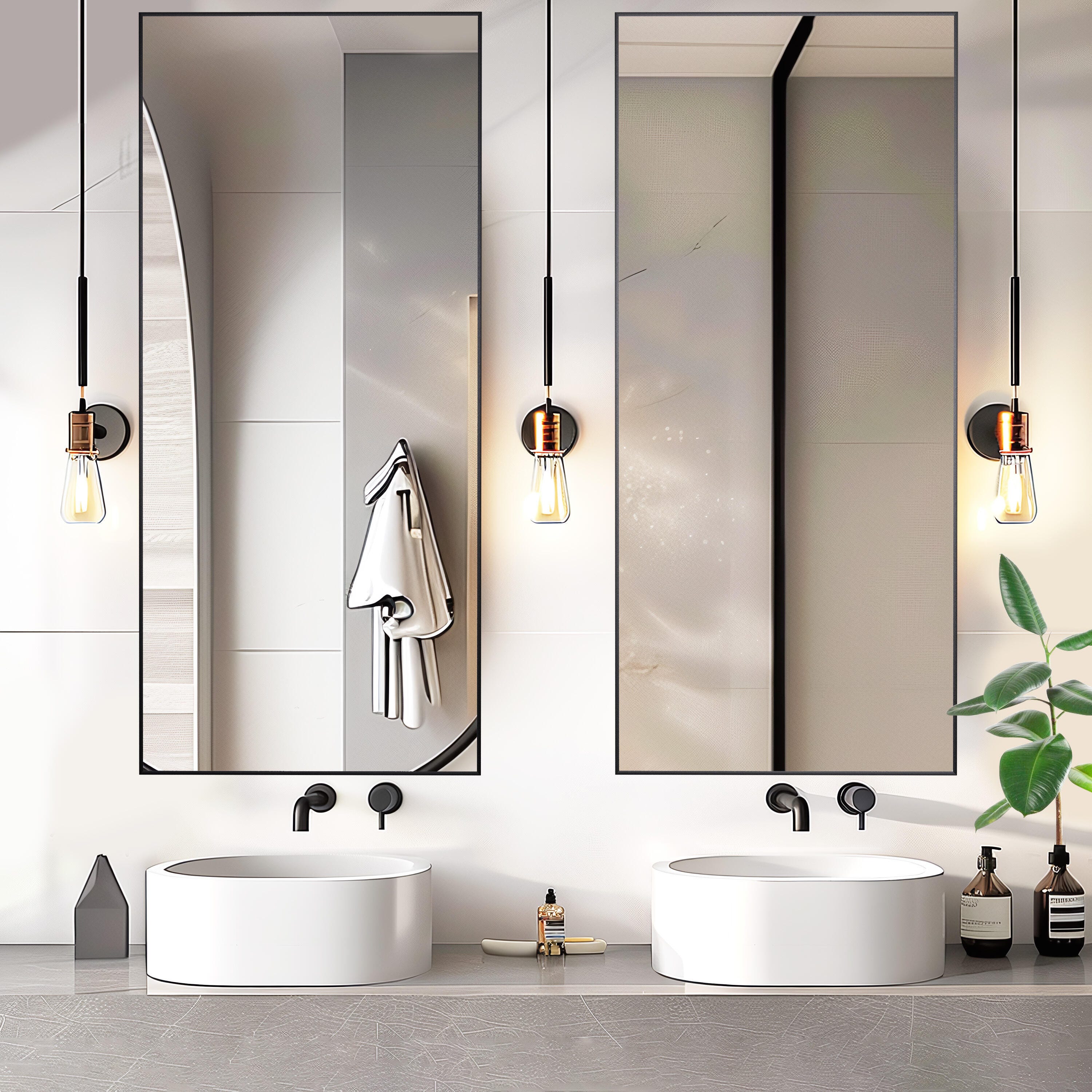 Click here for Feronia 47 Rectangular Bathroom Wall Mirror (Set o... prices