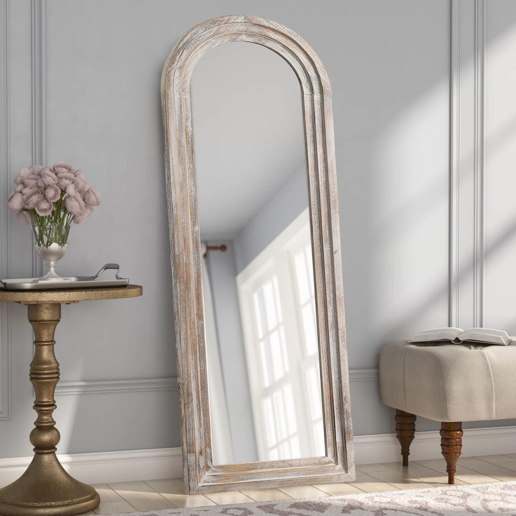 Click here for Dulcea 64 Classic Arched Framed Mirror  Weathered... prices