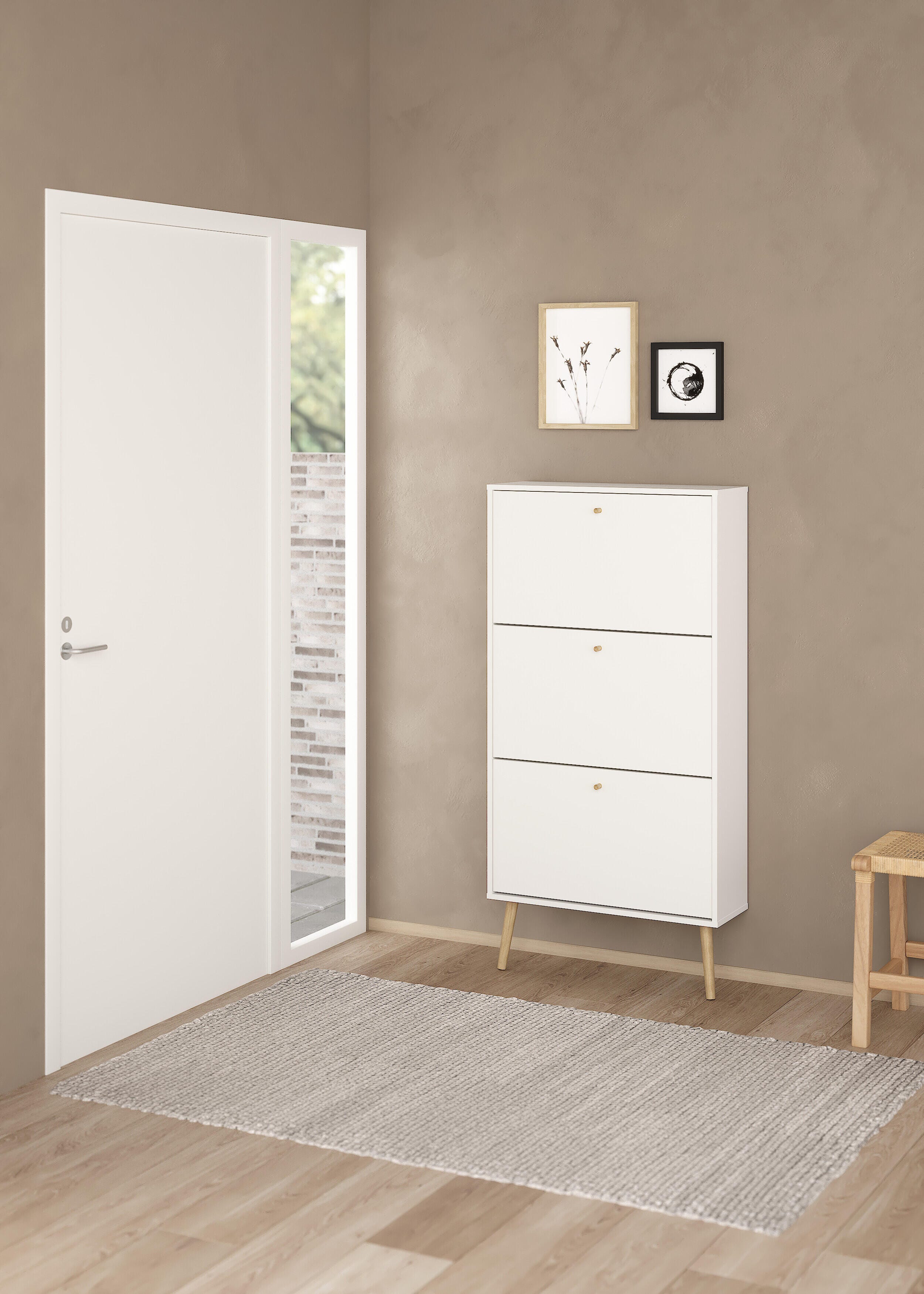 Click here for Bodo Shoe Cabinet with 3 Storage Drawers  White prices