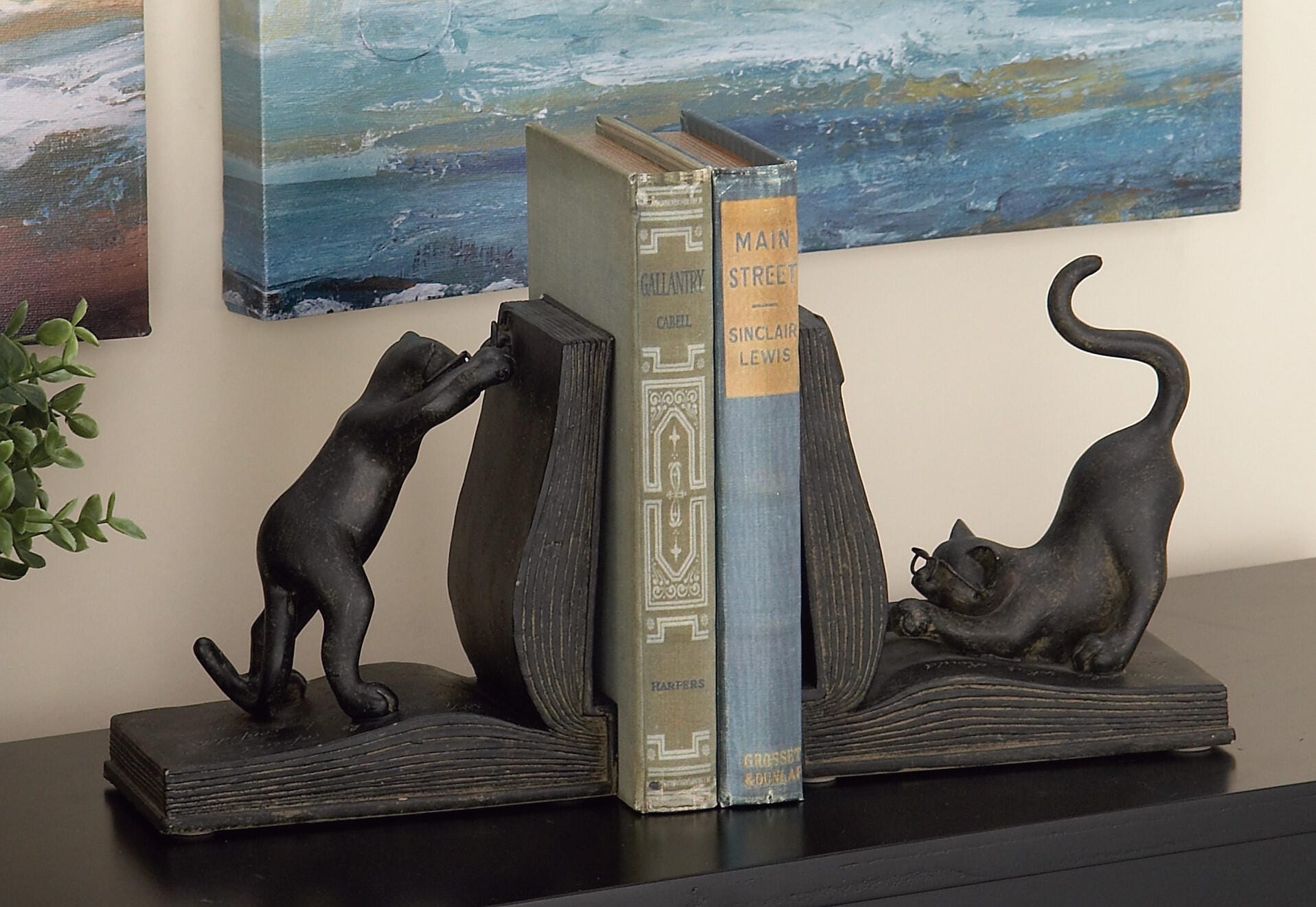 Click here for Bayberry Lane Cat Bookends Set of 2  Black prices