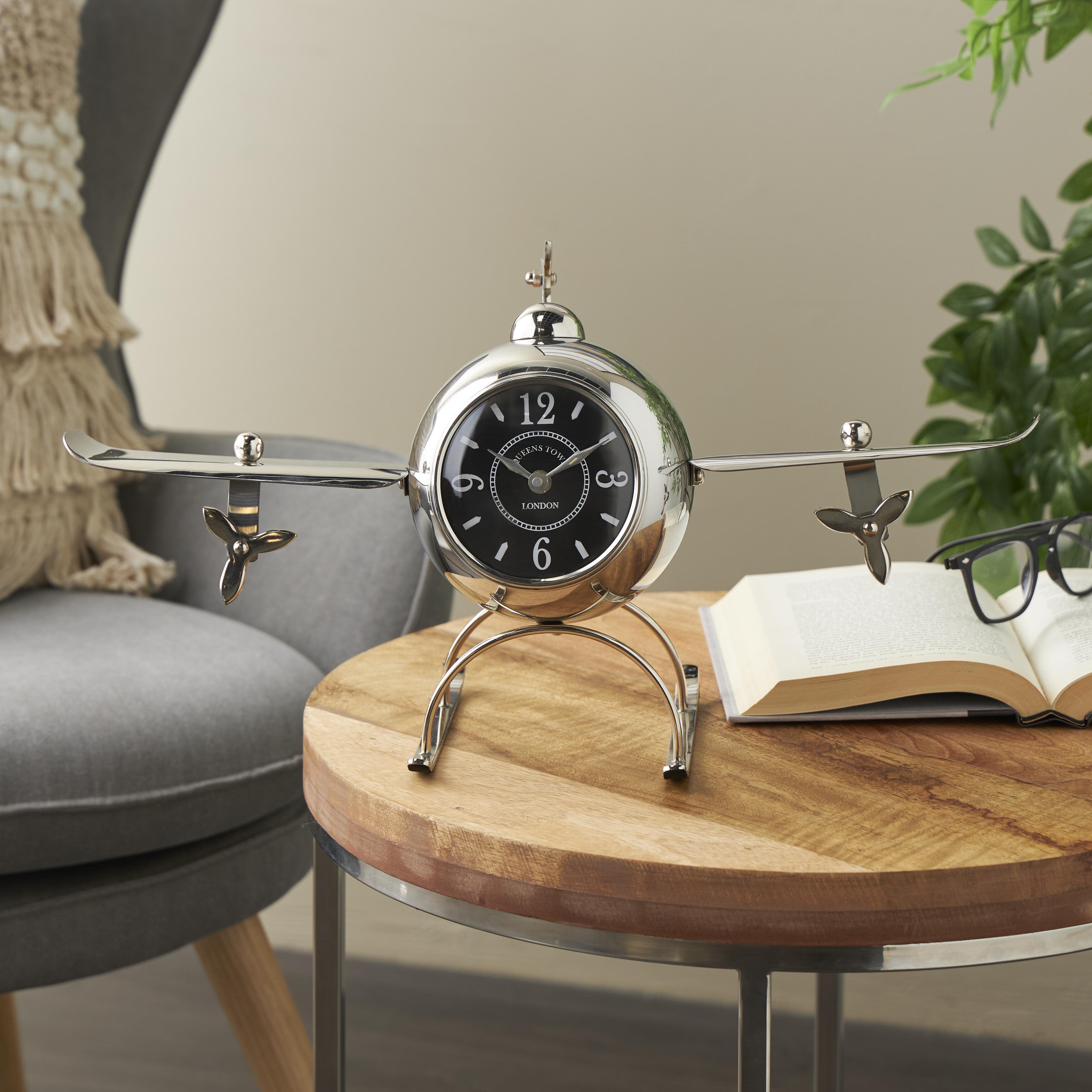 Click here for Bayberry Lane Airplane Tabletop Clock  Silver prices
