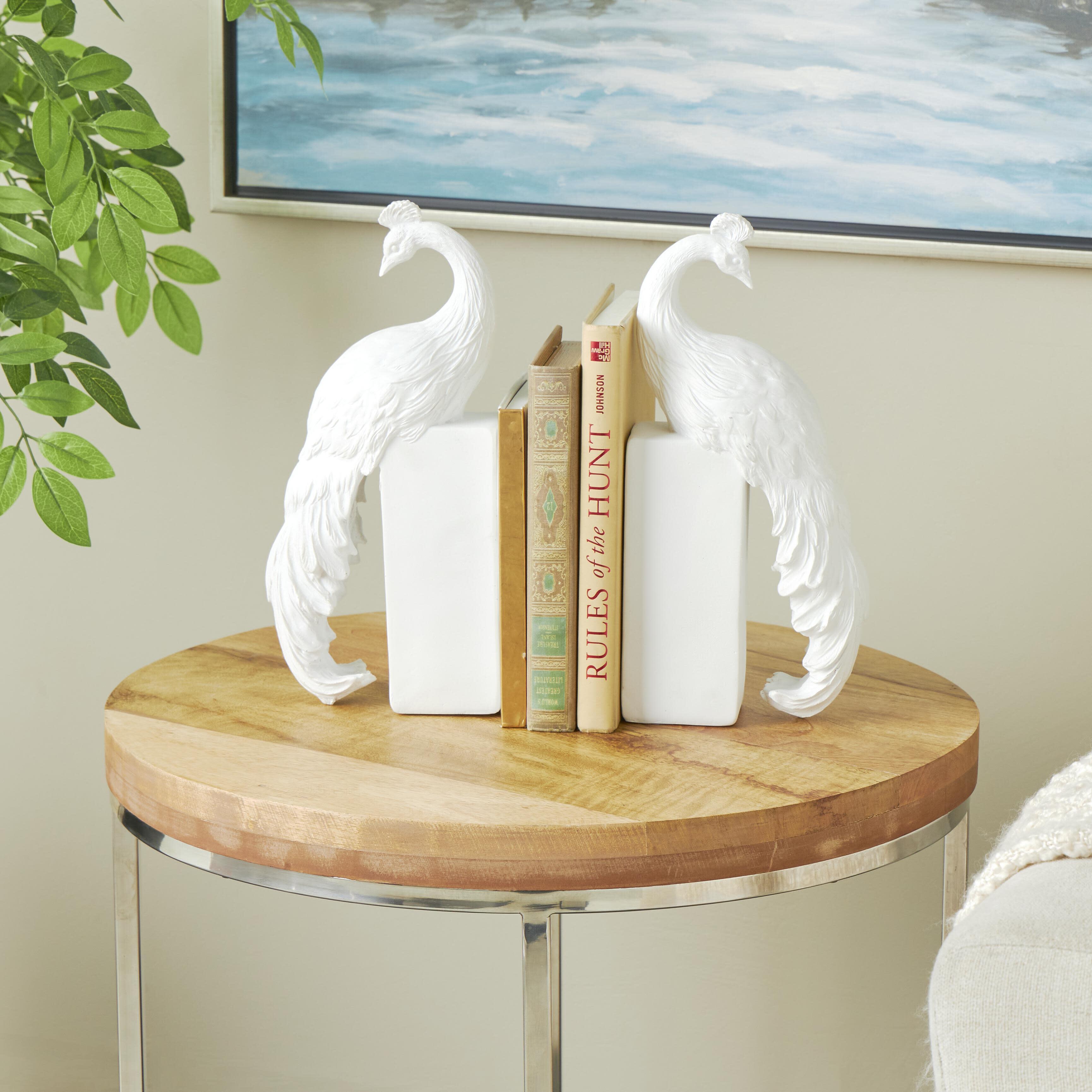 Click here for Bayberry Lane Peacock Textured Bookends (Set of 2)... prices