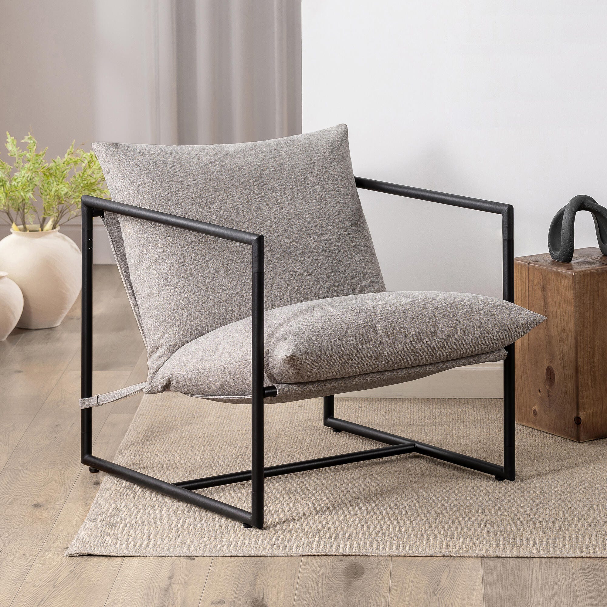 Click here for ZINUS Sling Accent Chair  Tan prices