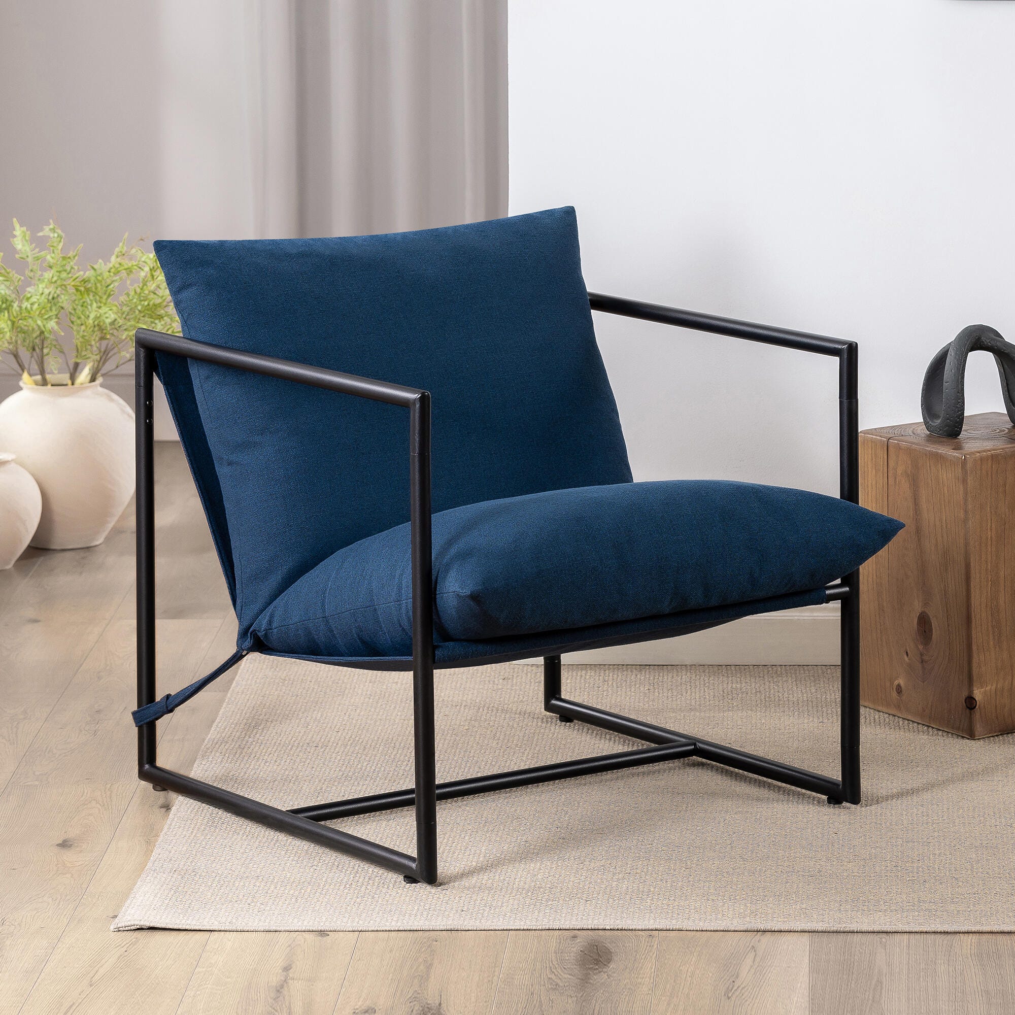 Click here for ZINUS Sling Accent Chair  Blue prices