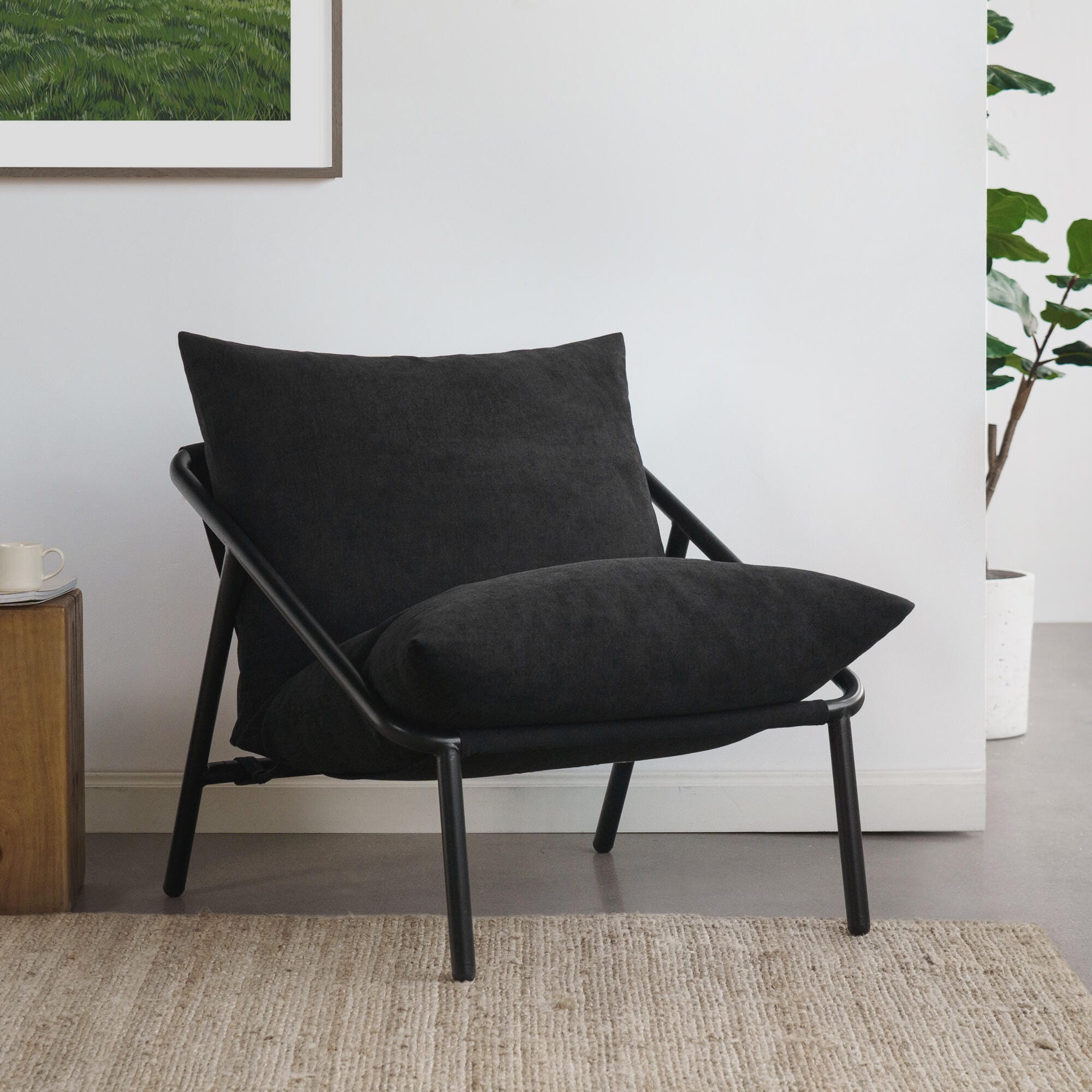 Click here for ZINUS Sling Accent Chair  Black prices