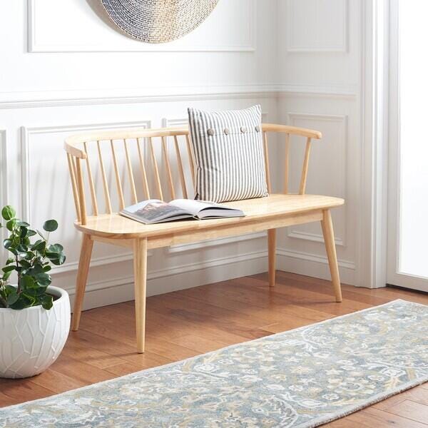 Click here for Safavieh Blanchard Spindle Bench  Natural prices