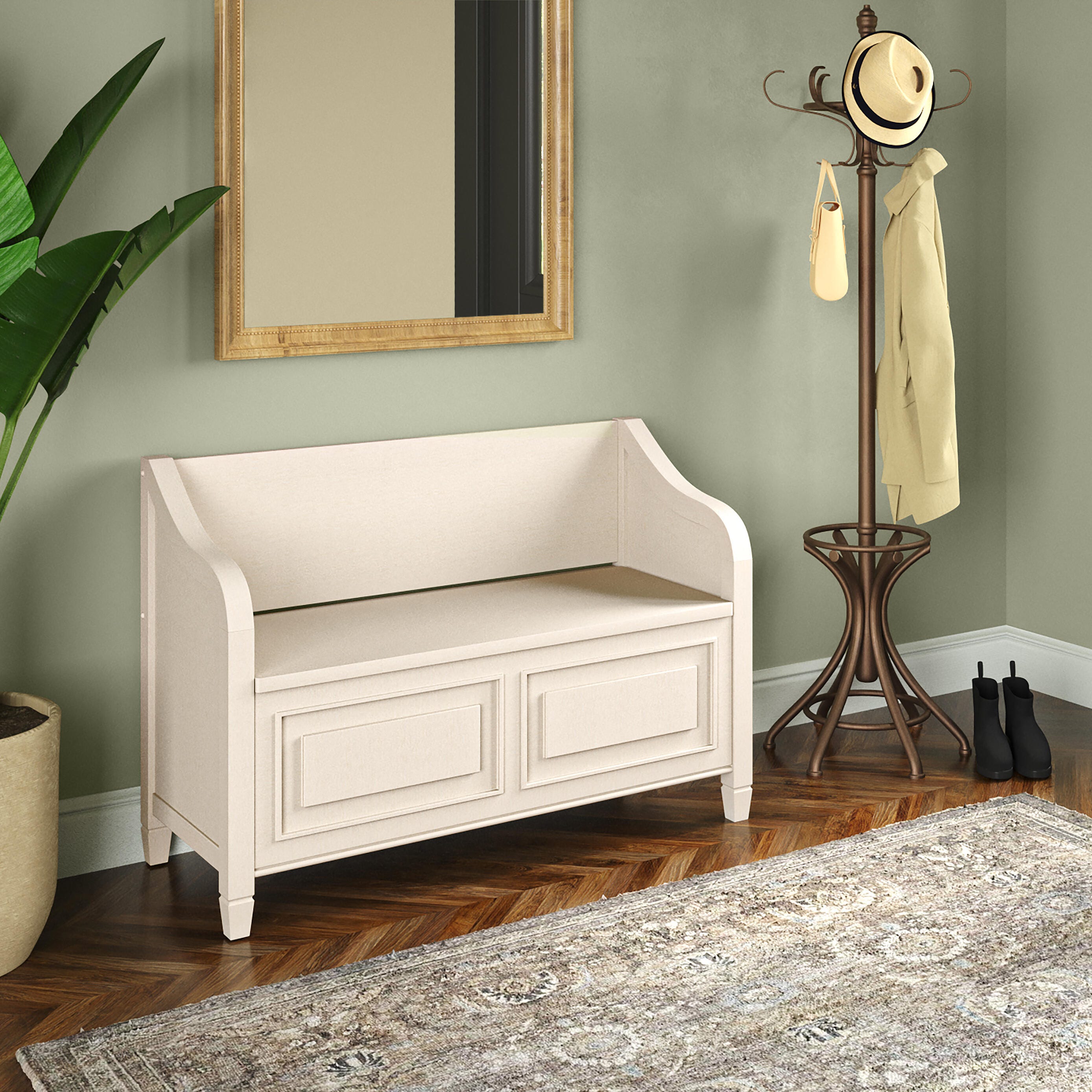 Click here for Simpli Home Connaught Entryway Storage Bench  Anti... prices