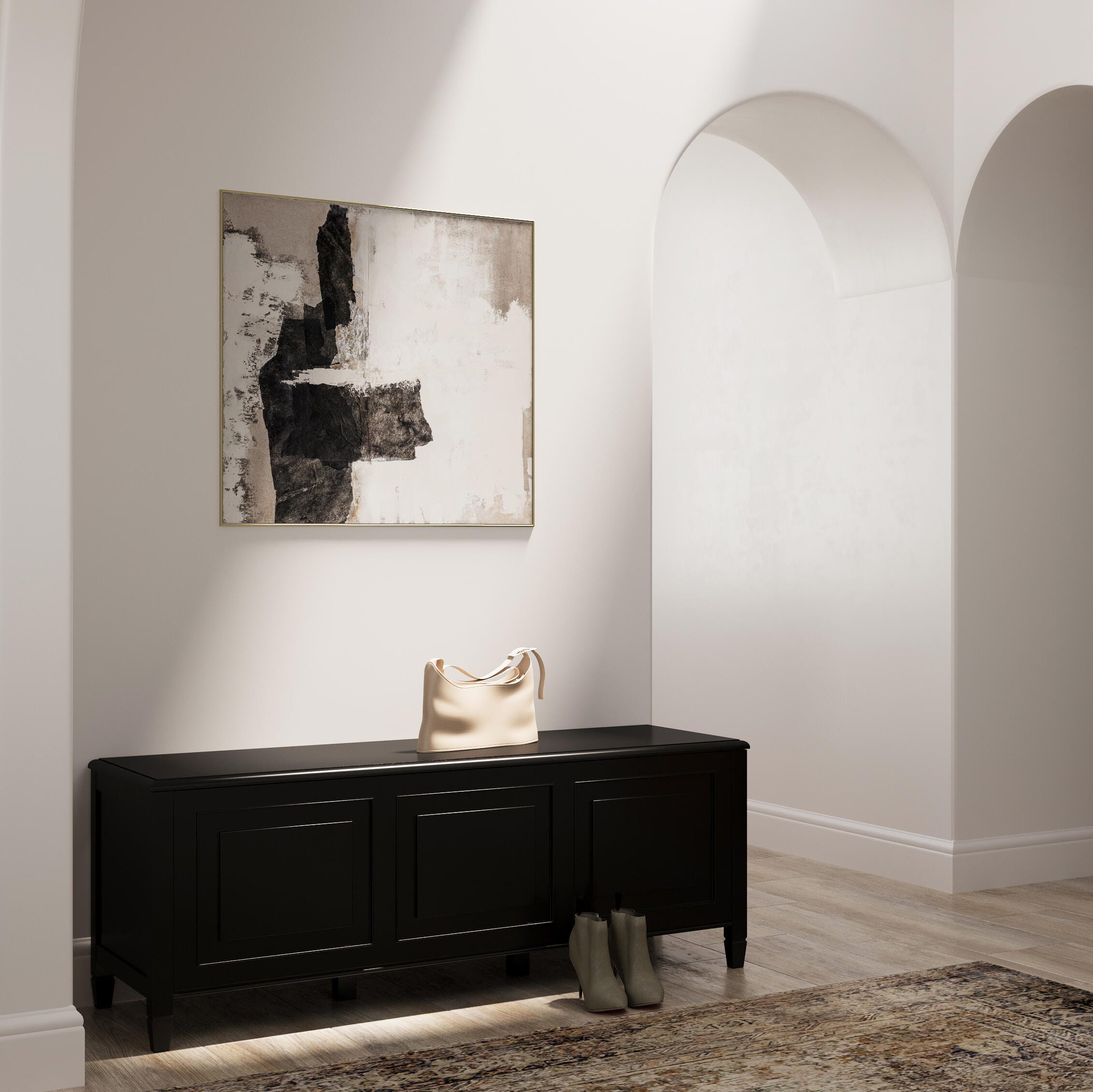 Click here for Simpli Home Connaught Storage Bench Trunk  Black prices