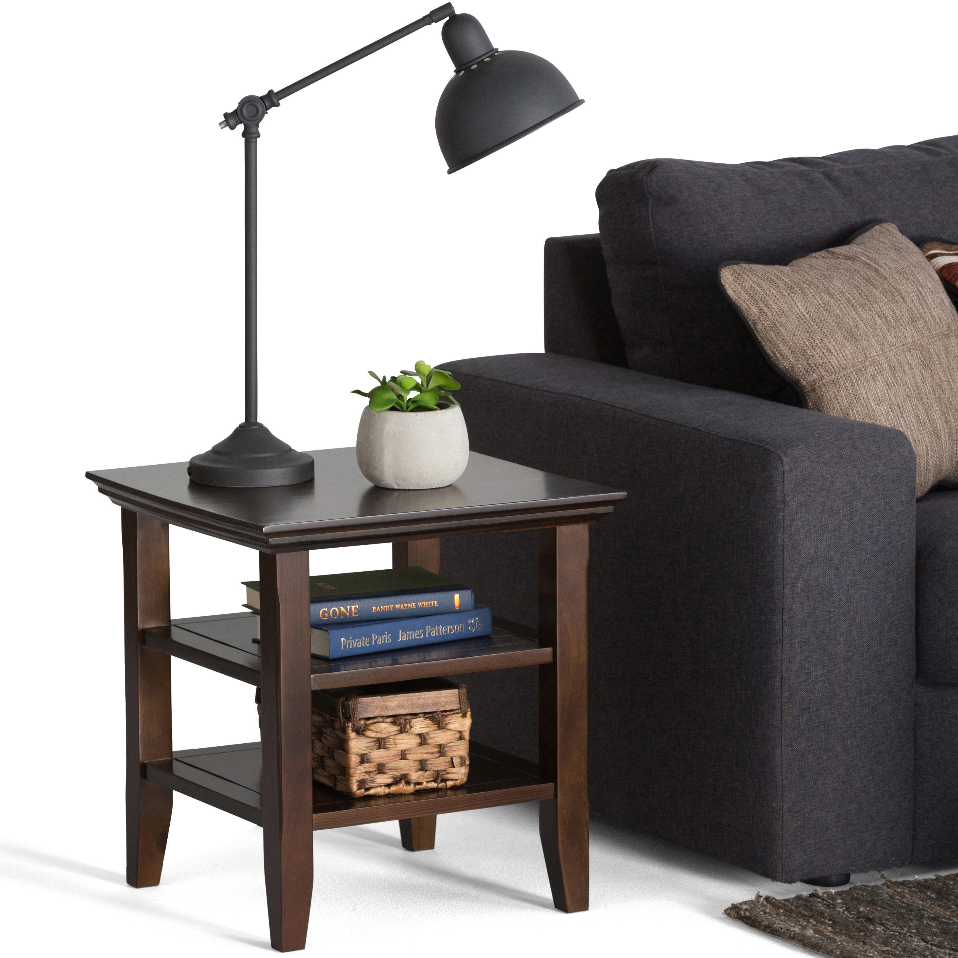 Click here for Simpli Home Acadian End Table  Brunette Brown prices