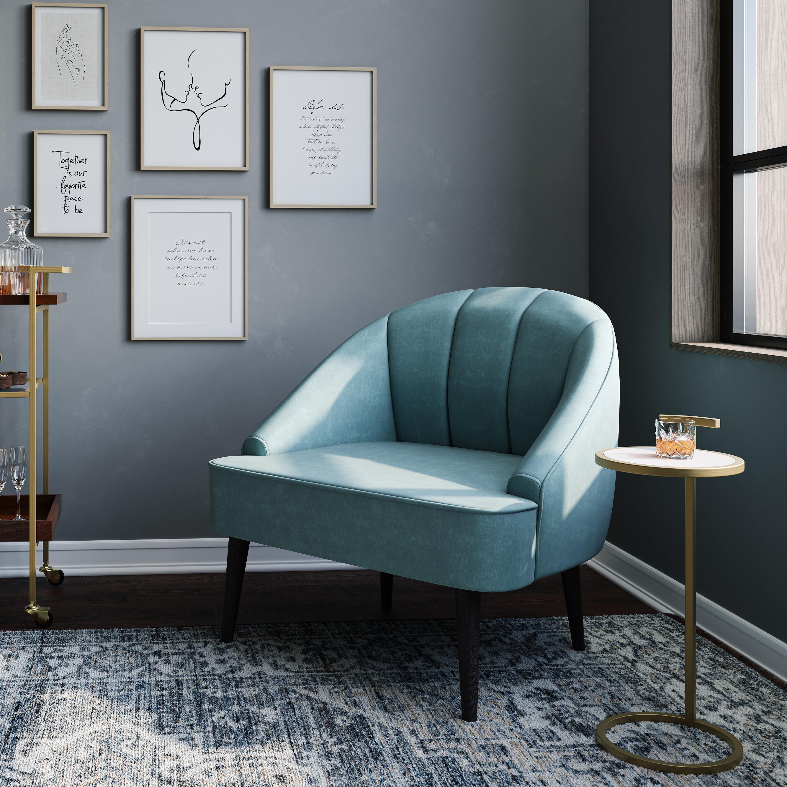 Click here for Simpli Home Brook C-Shaped End Table  White/Gold prices